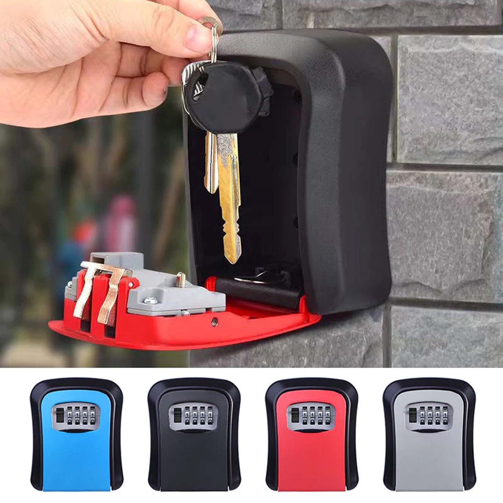 Deals of The Day Clearance! 4-Digit Combination Key Safe, Wall Mounted ...