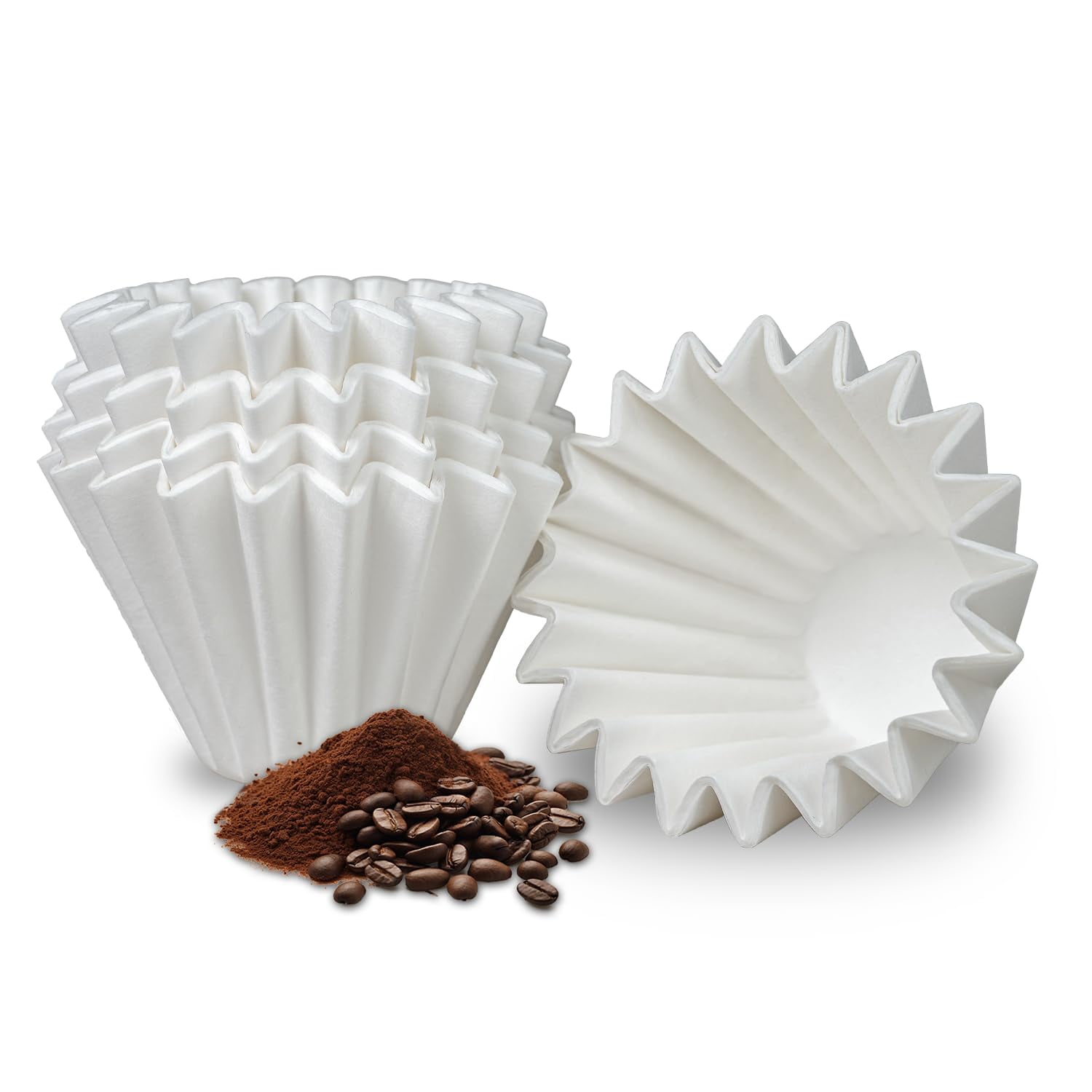 Lusxy Biodegradable Coffee Filters, Disposable Natural Paper, 50 Pack ...