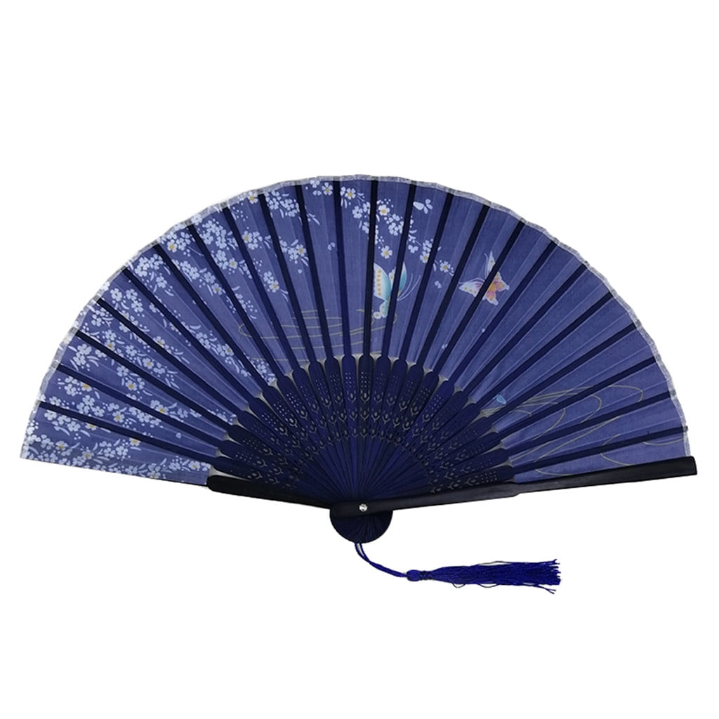 Bifavgk Folding Fans Handheld Fans Bamboo Fans Women'S Hollowed Bamboo ...