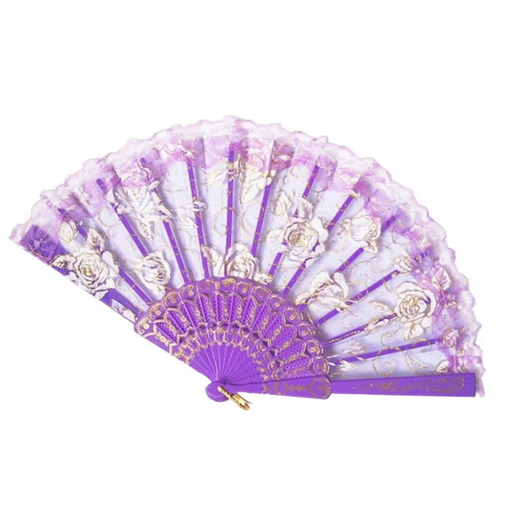 Bifavgk Folding Fans Handheld Fans Bamboo Fans Women'S Hollowed Bamboo ...