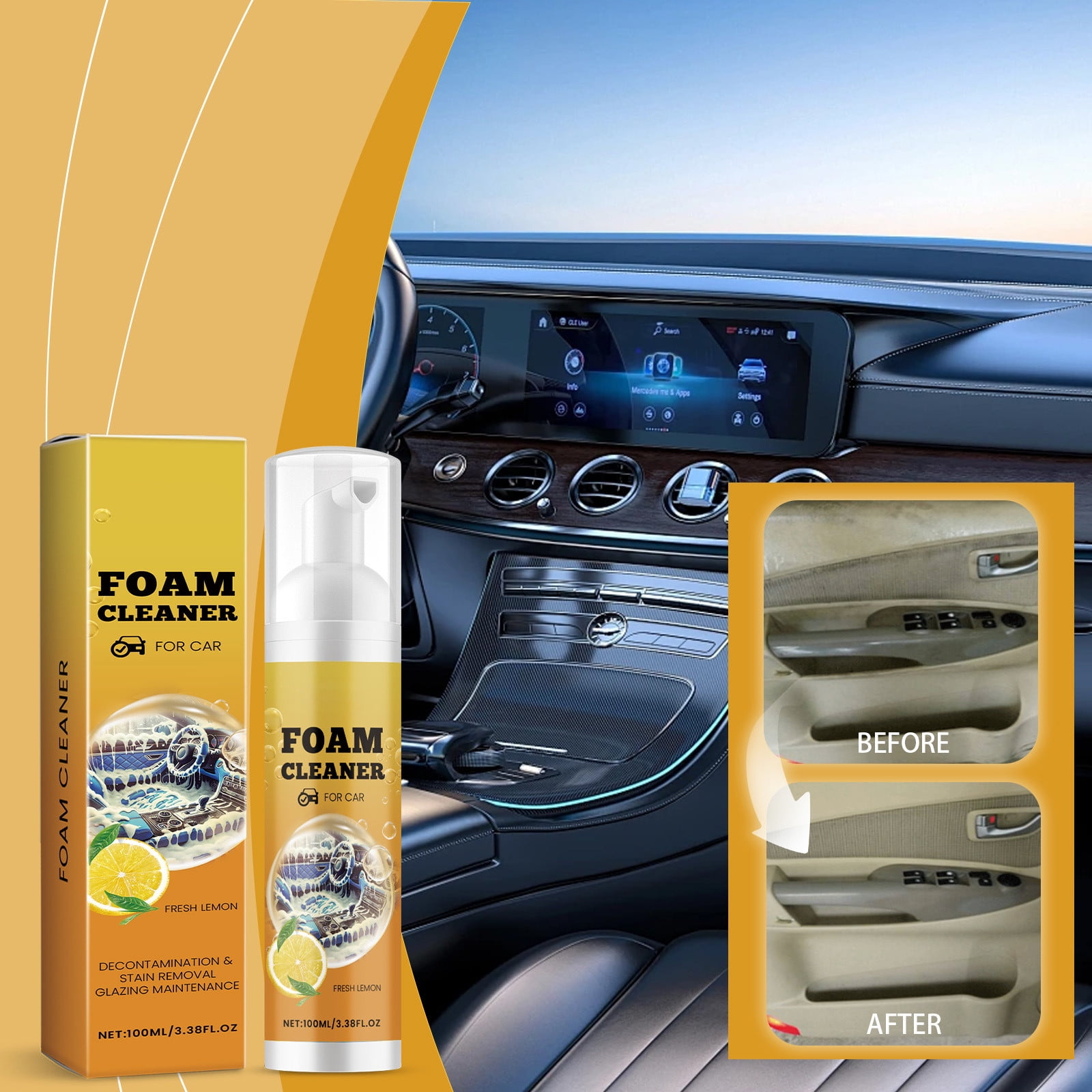 Deals of The Day Clearance! Car Interior Roof Cleaner, Special Foam for ...