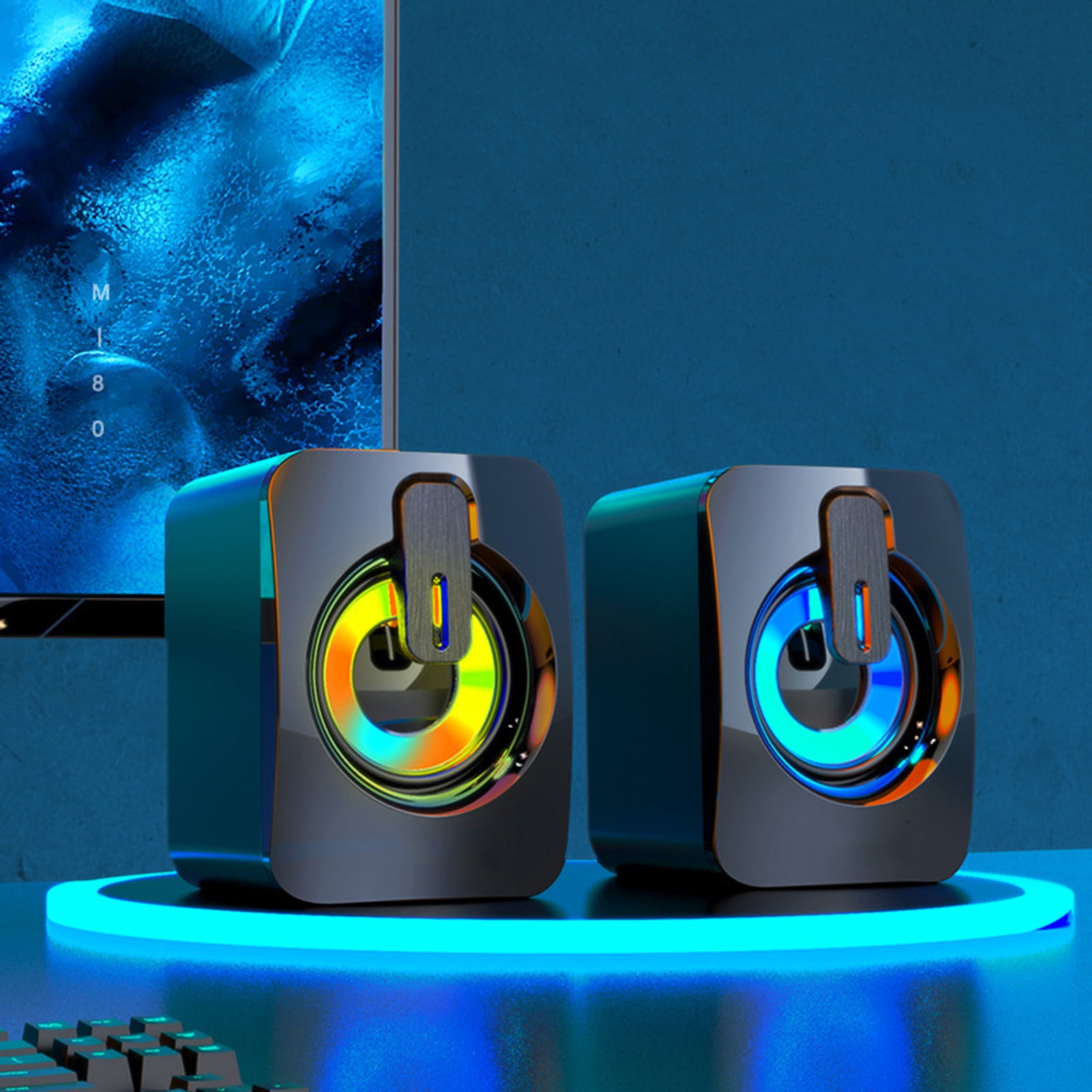 Deals of The Day Clearance! Desktop Mini USB Speaker, RGB Colorful ...