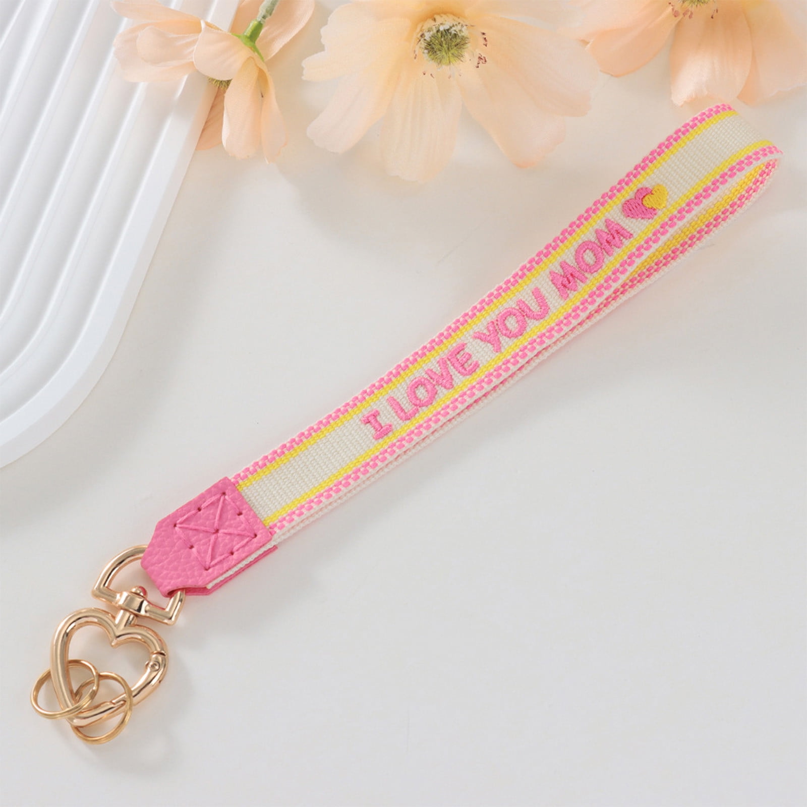 Deals of The Day Clearance! Fabric Embroidered Keychain, Handmade ...