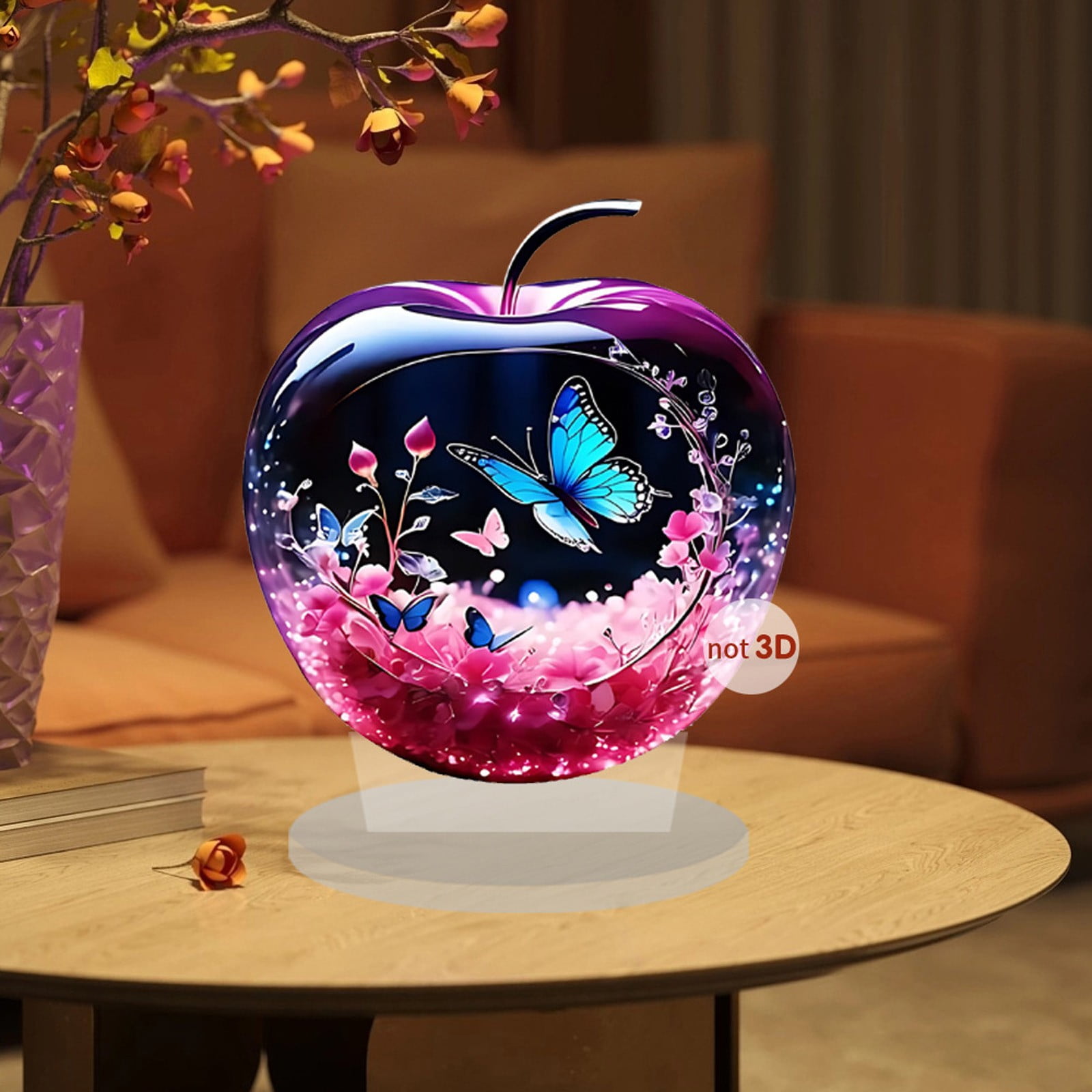 Gosuguu Butterfly in Bottle Mirror Acrylic Ornament, Bedroom and Coffee ...