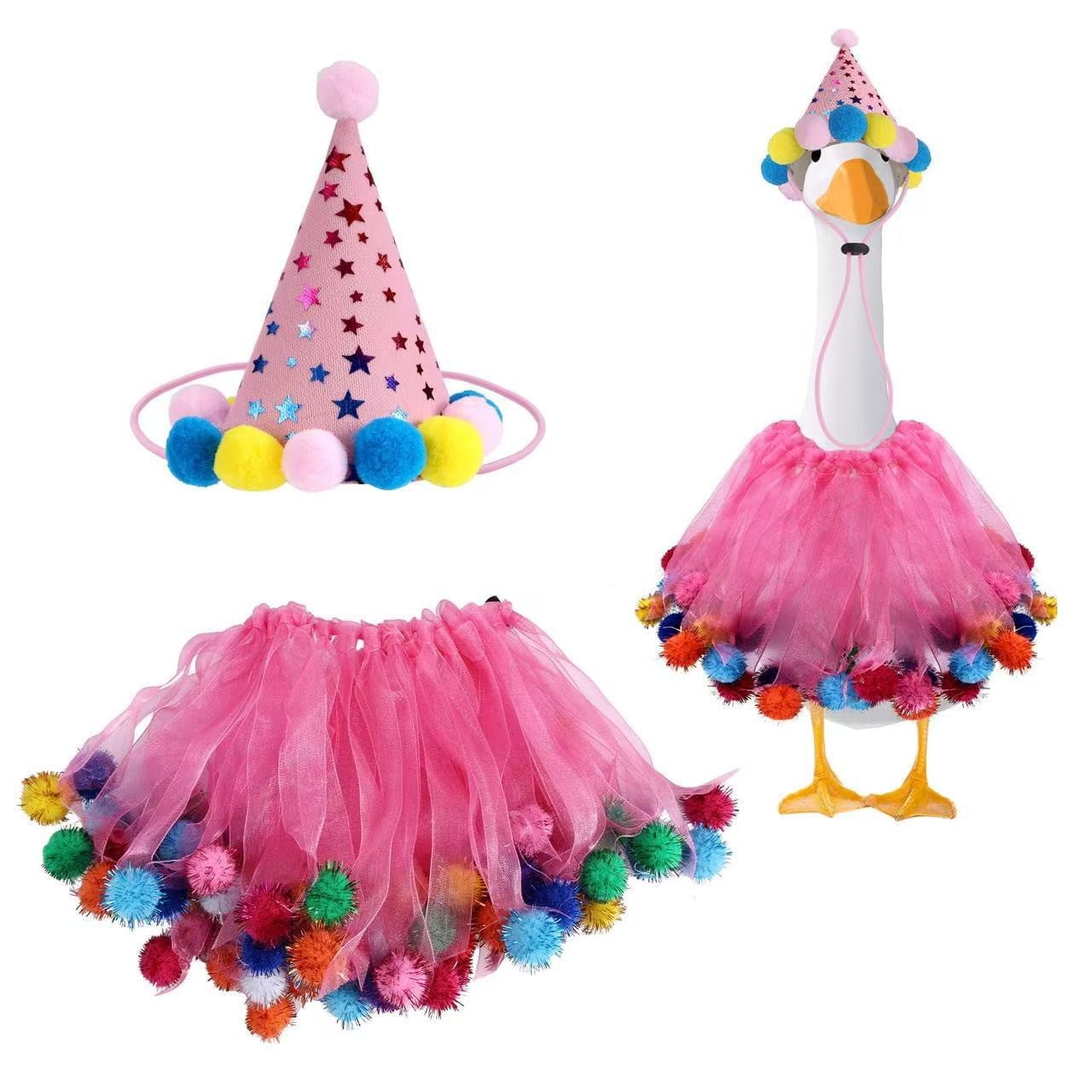 Gosuguu Festival Party Goose Dress Set, 23-inch White Goose Figurines ...