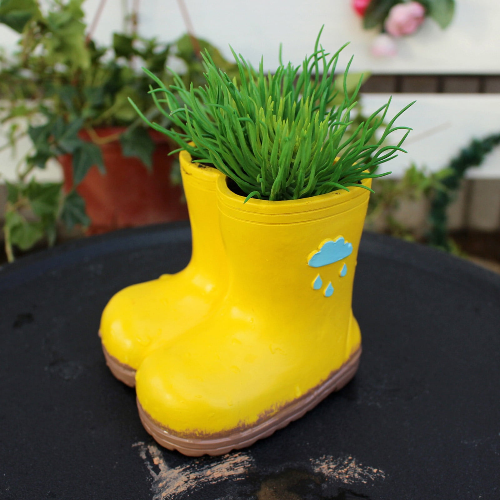 Gosuguu Personalized Succulent Flowerpot, Desktop Boot-Shaped Resin ...