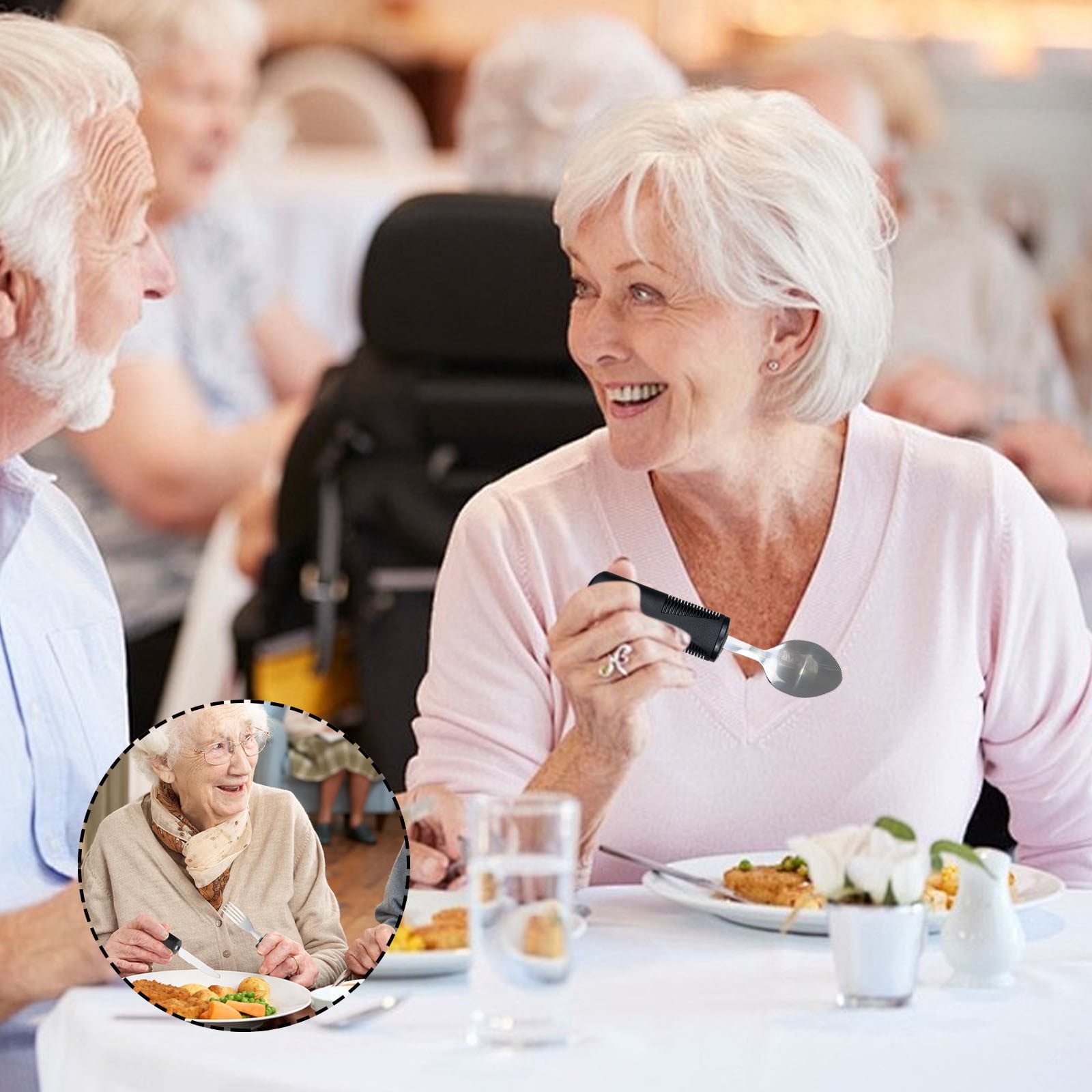 Deals of The Day Clearance! Gosuguu Stainless Steel Adaptive Tableware ...