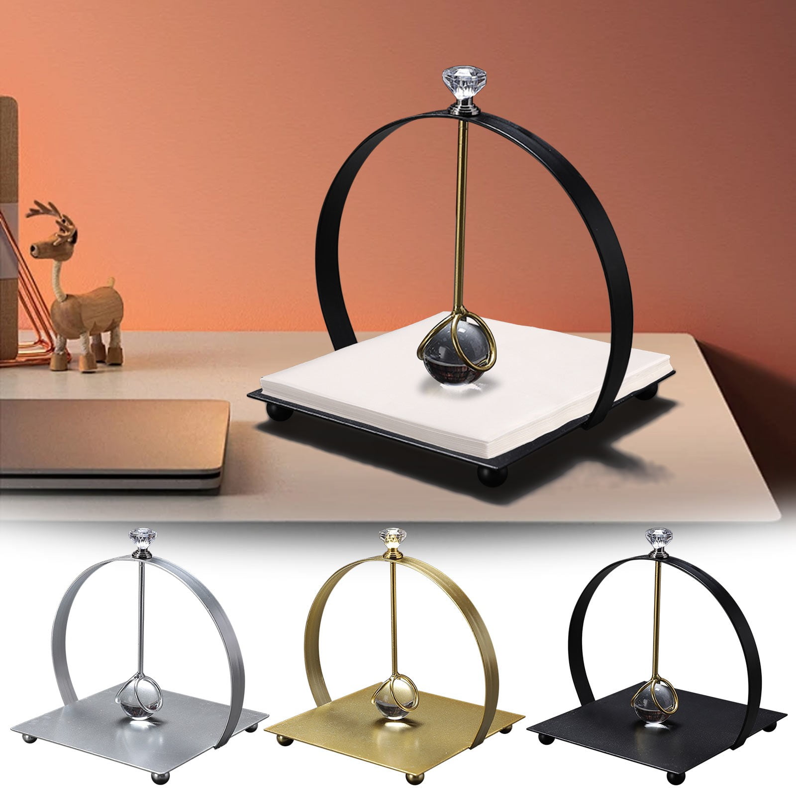 Deals of The Day Clearance! Gosuguu Wrought Iron Paper Towel Stand ...