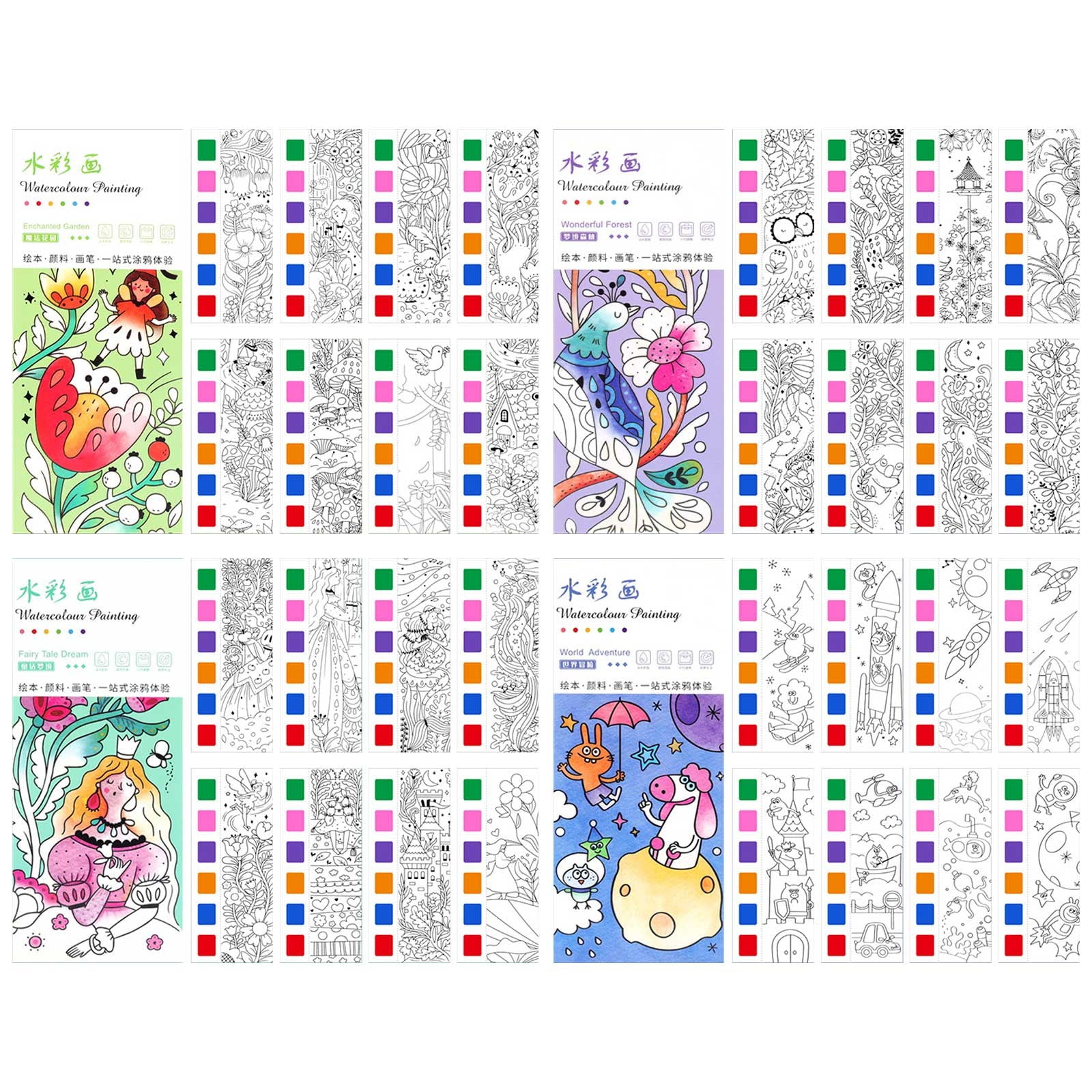 Deals of The Day Clearance! Kids Watercolor Coloring Book, Doodle Pad ...