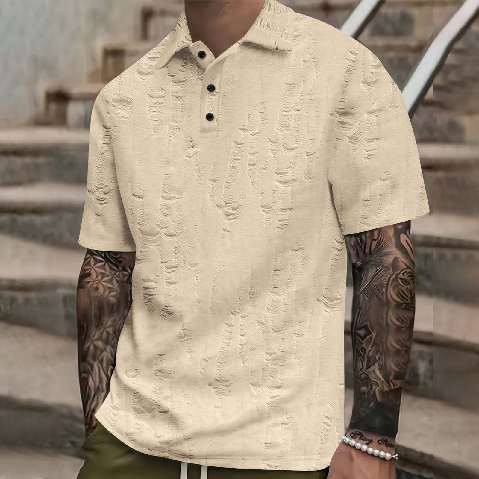 Deals of The Day Clearance! Men’s Fashion Solid Color Leisure Button ...