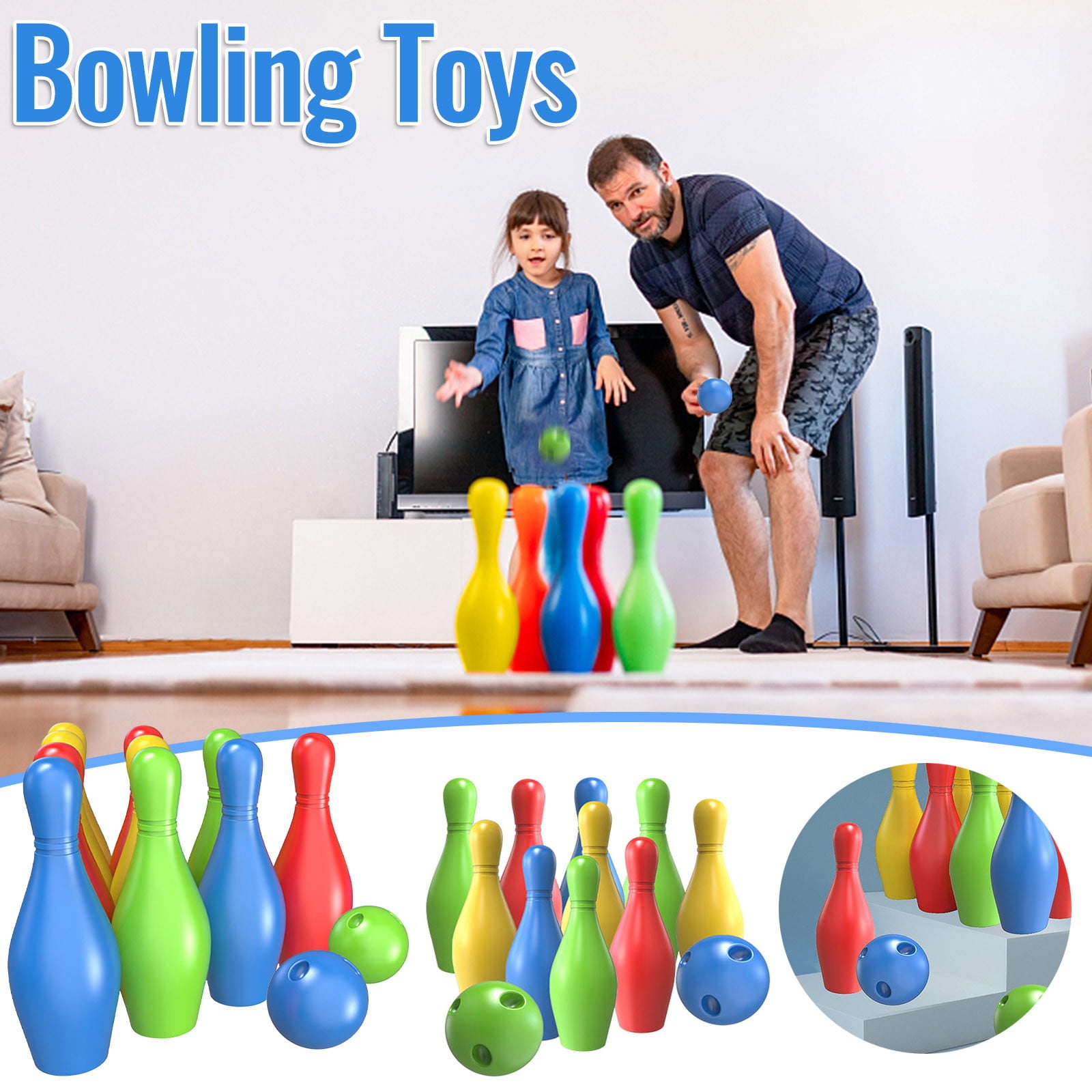 Deals of The Day Clearance! Parent-Child Bowling Set, Indoor and ...