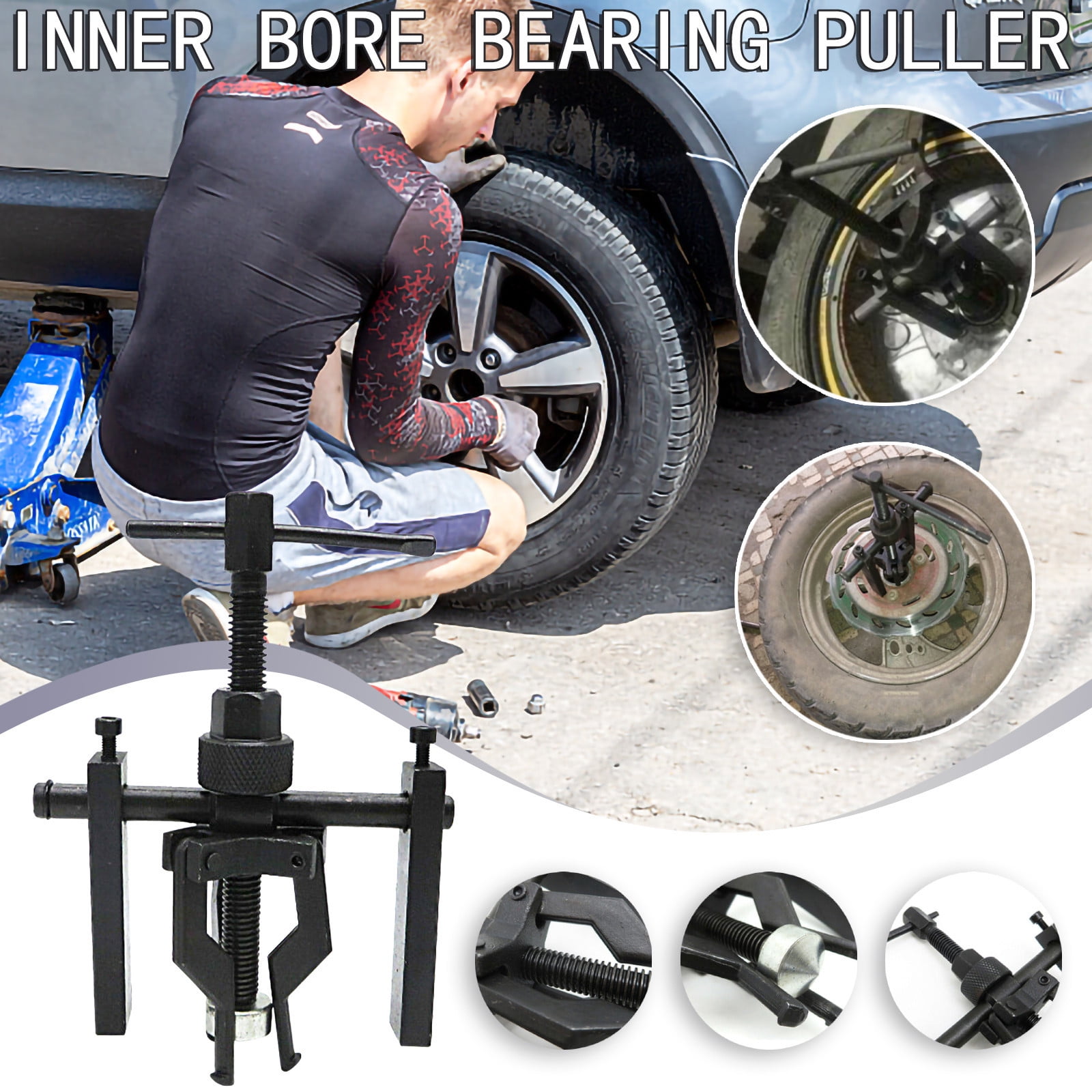 Three-Claw Bearing Puller, Inner Hole Bearing Remover, 3-Legged Puller ...