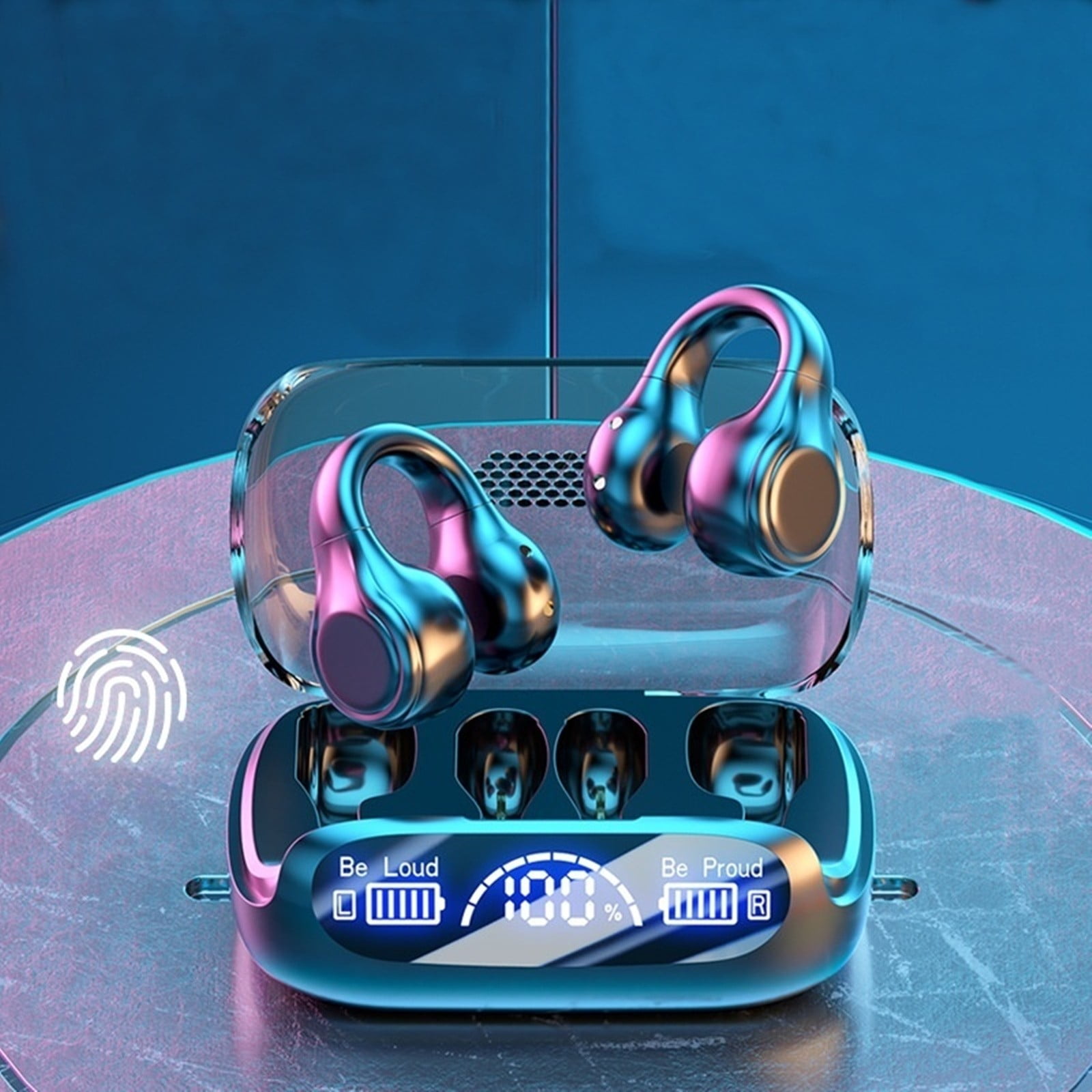 Wireless Skeleton Conduction Headphones - Bluetooth 5.3 Waterproof Open ...