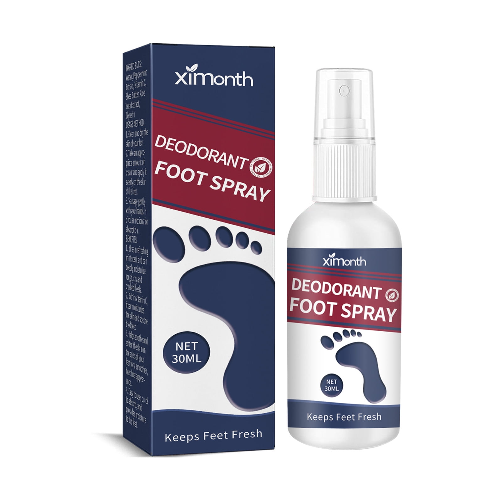 Deals Deodorant Foot Spray Keeps Fresh For Dry Crack Foot Odor 30ml ...