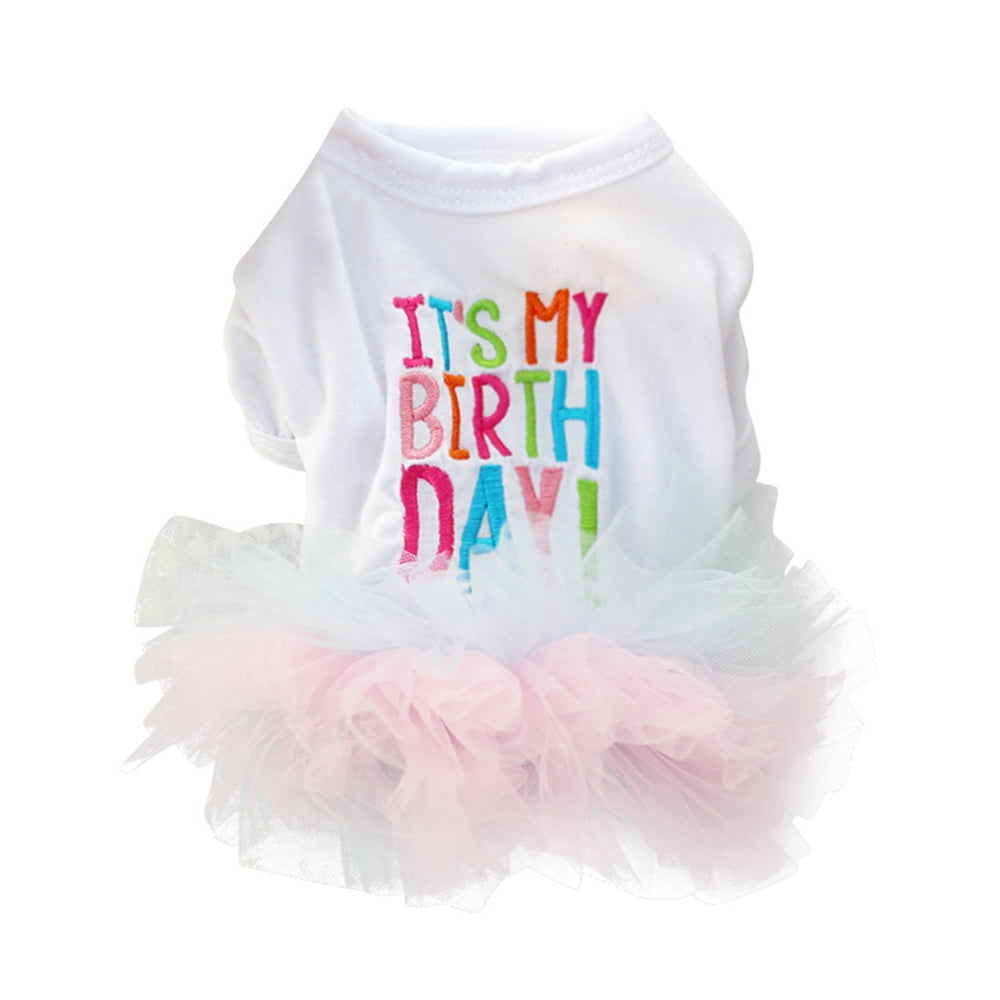 Dog Birthday Princess Tutu Dress for Small Dogs Girl Puppy Cat Birthday ...