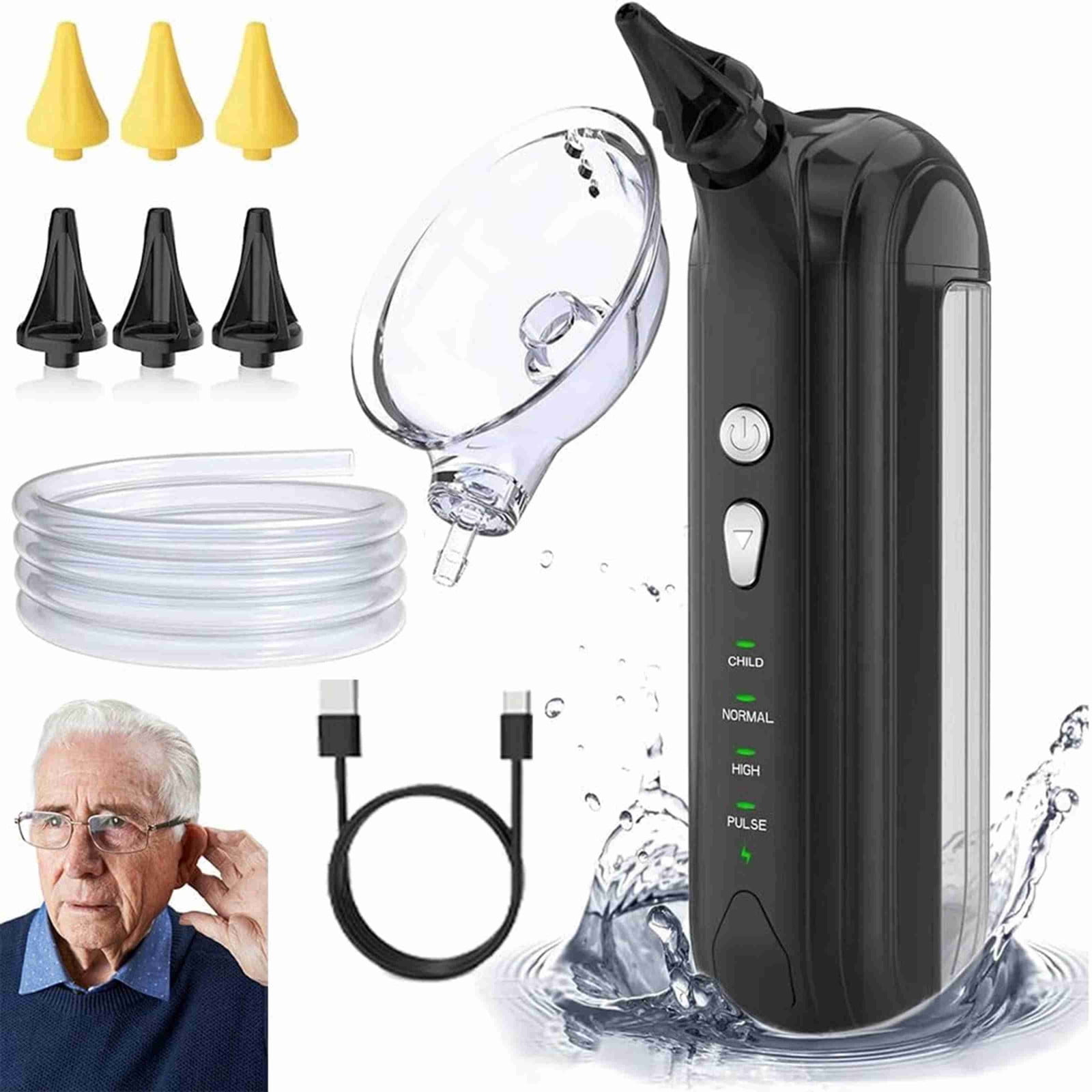 Deals Electric Ear Cleaner with 4 Water Pressure Modes for Effective ...