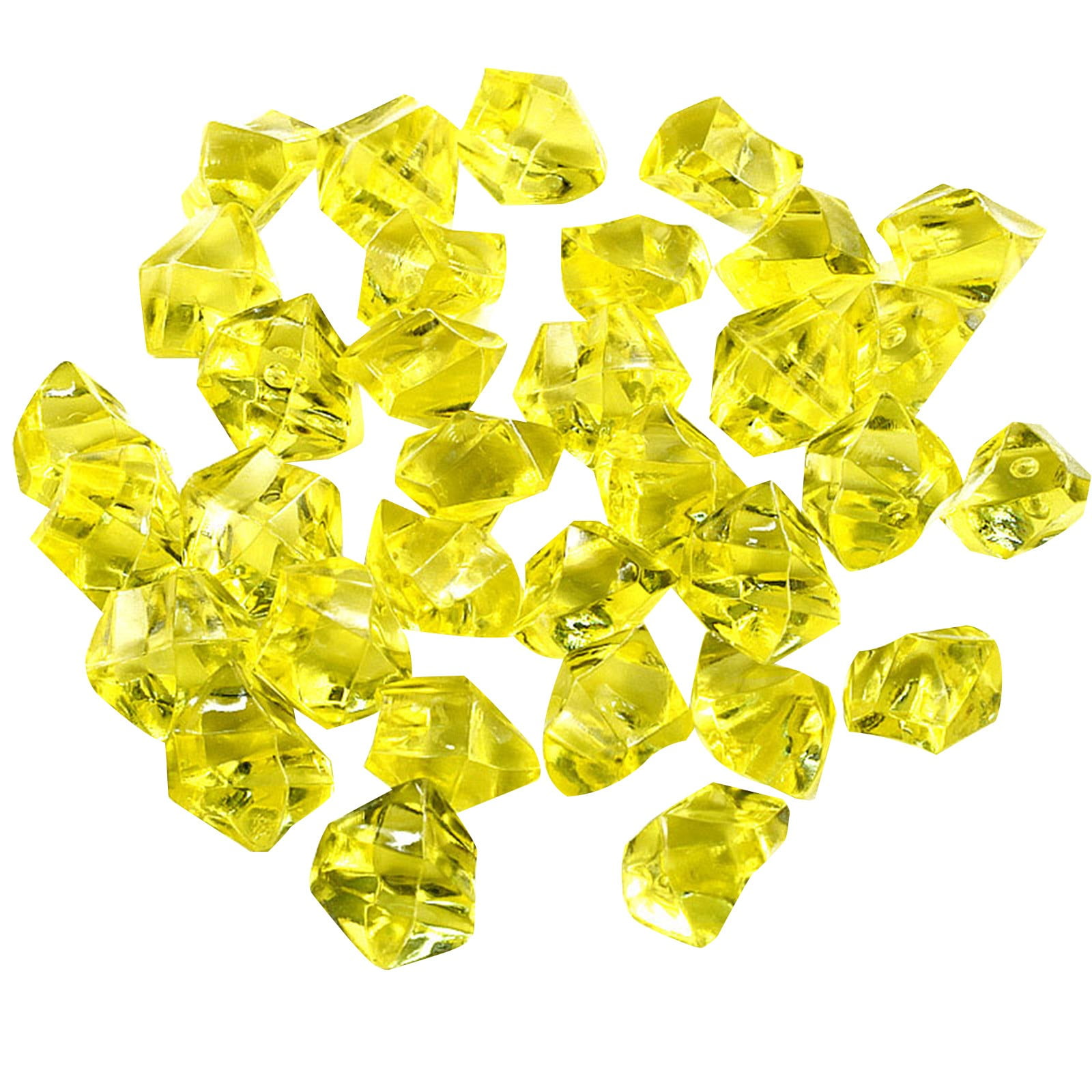 Deals! Fake Crystals 100PCS Acrylic Gems Clear Ice Rocks Plastic ...