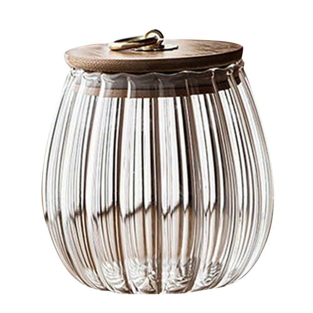 Glass Coffee Nuts Canister Airtight Storage Jar Petal Decorative ...