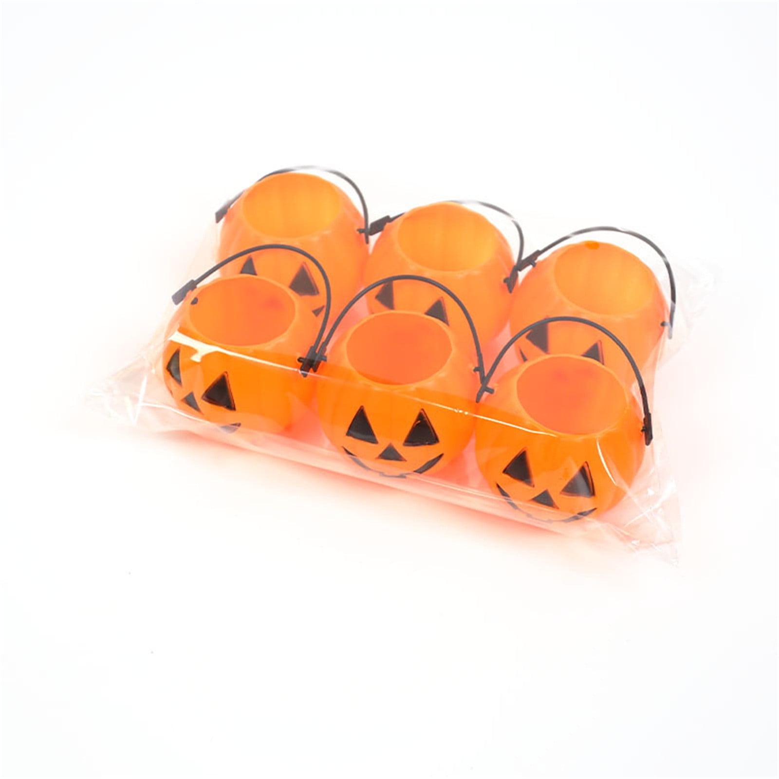 Deals！Halloween Pumpkin Bucket,Plastic Pumpkin Bucket Halloween Candy ...
