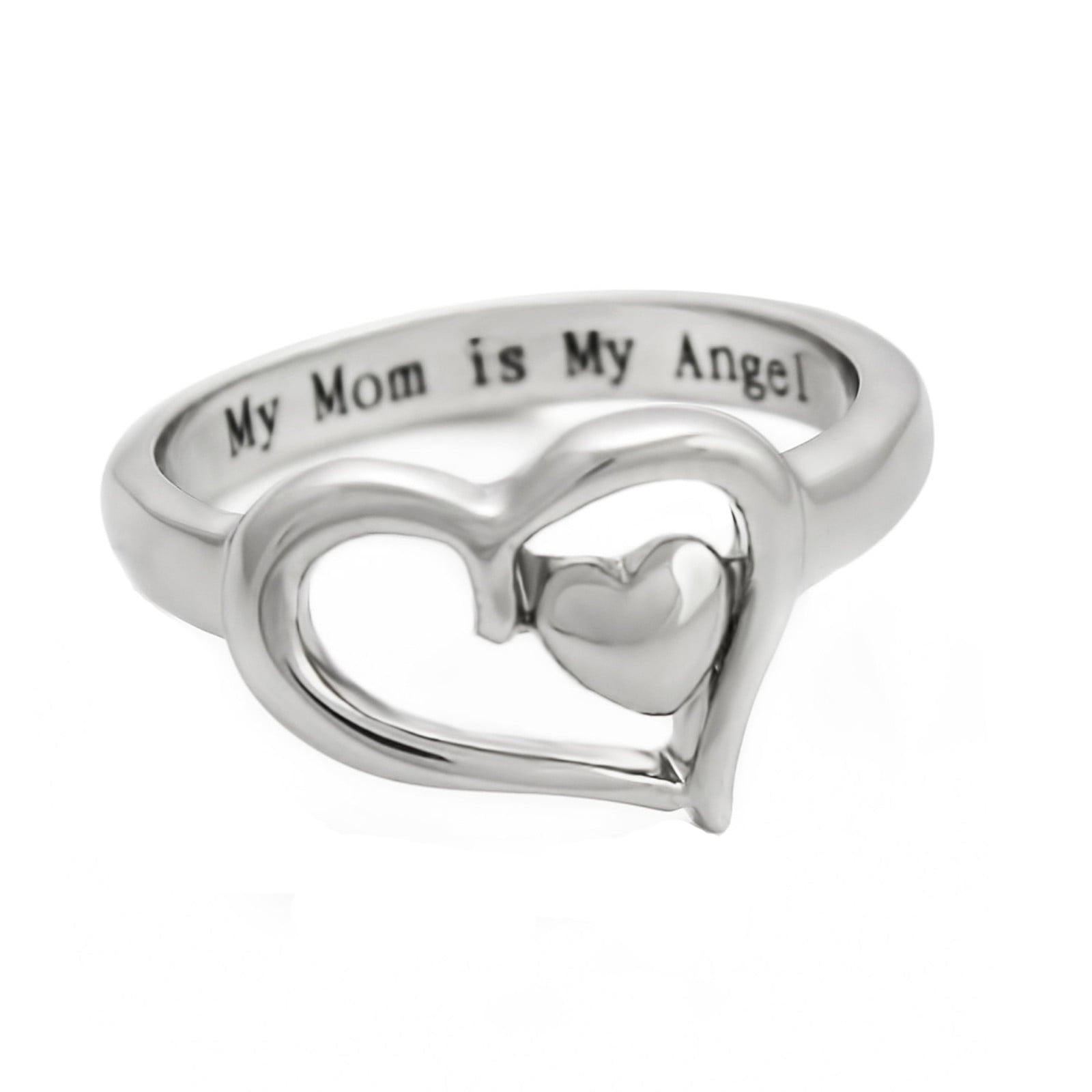 Deals! Heart Lettering Rings Mother's Day Rings for Women,Womens Rings ...