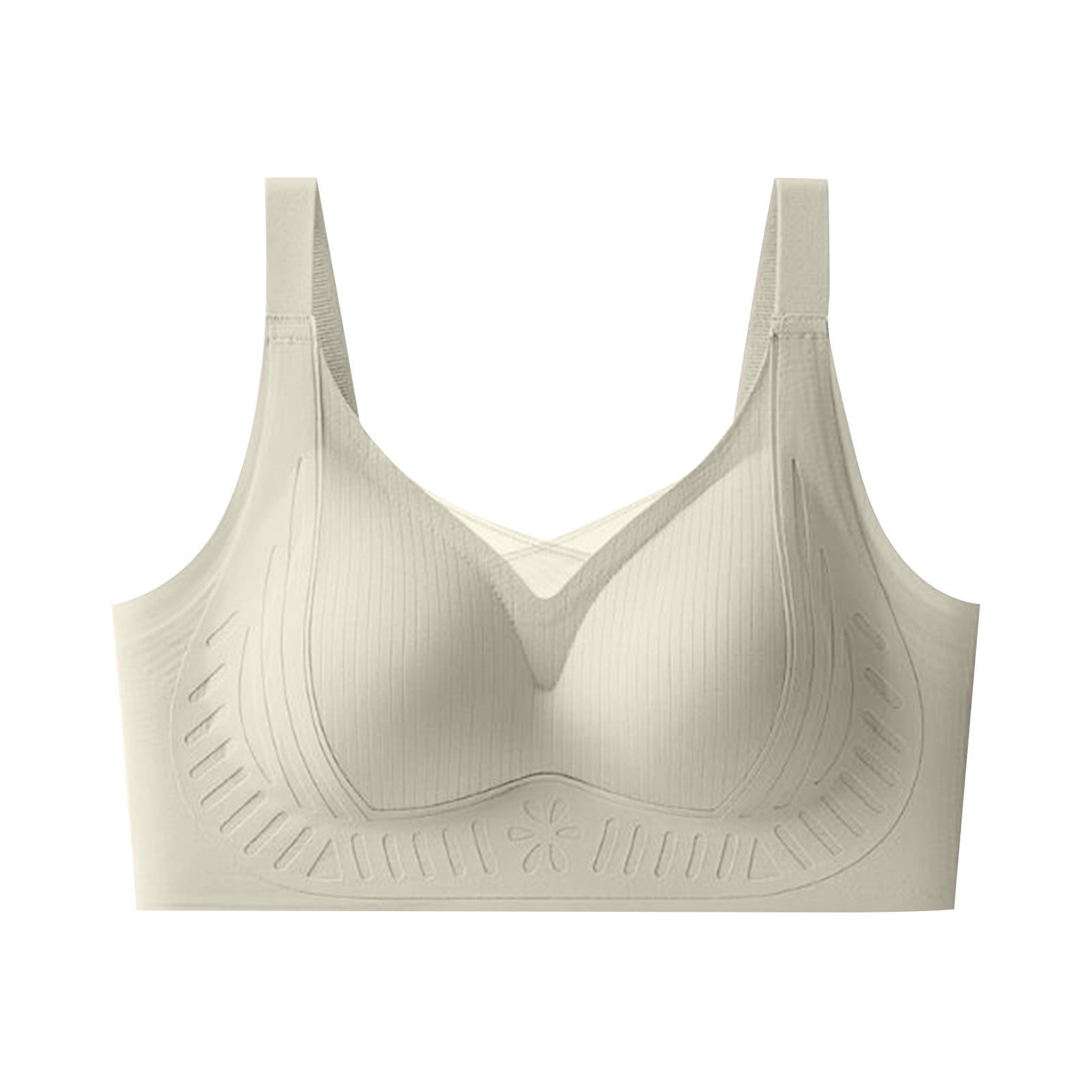 Deals Ice Silk Bra for Womnes Non-Slip Anti-Sagging Seamless Bras One ...