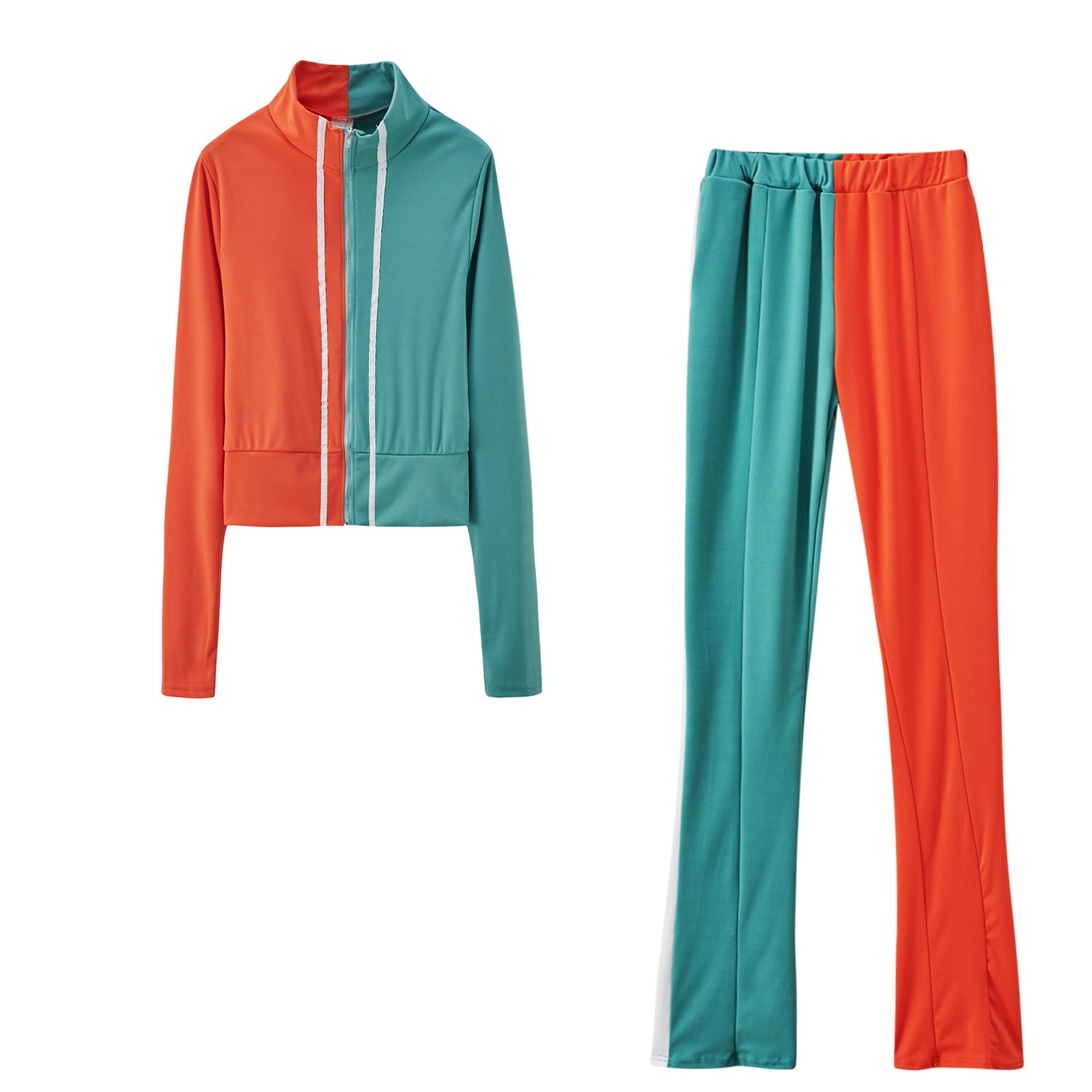 LYXSSBYX Womens 2 Piece Sweat Suits Sets Women Solid Color Hooded ...