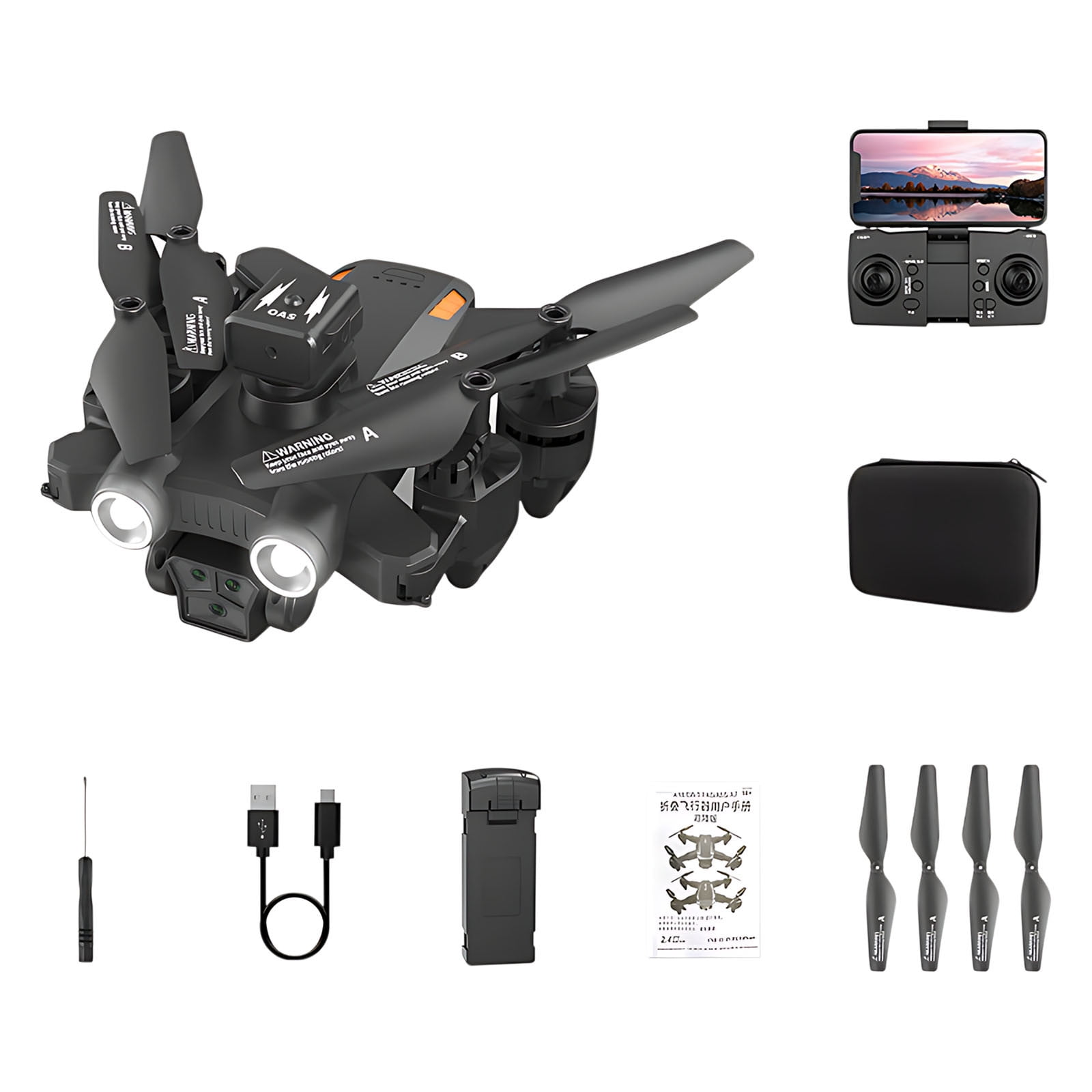 Deals Mini Drone for Kids Crash Proof LED Night Lights One Key Take Off ...