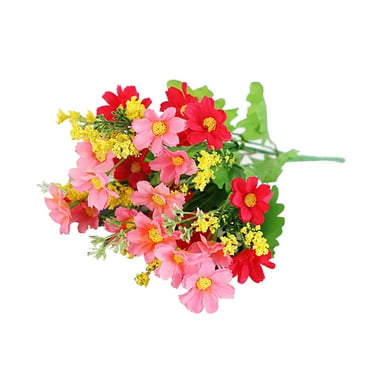 Wildflower Bouquet 6Pcs Silk Artificial Daisy Flowers, Realistic Faux ...