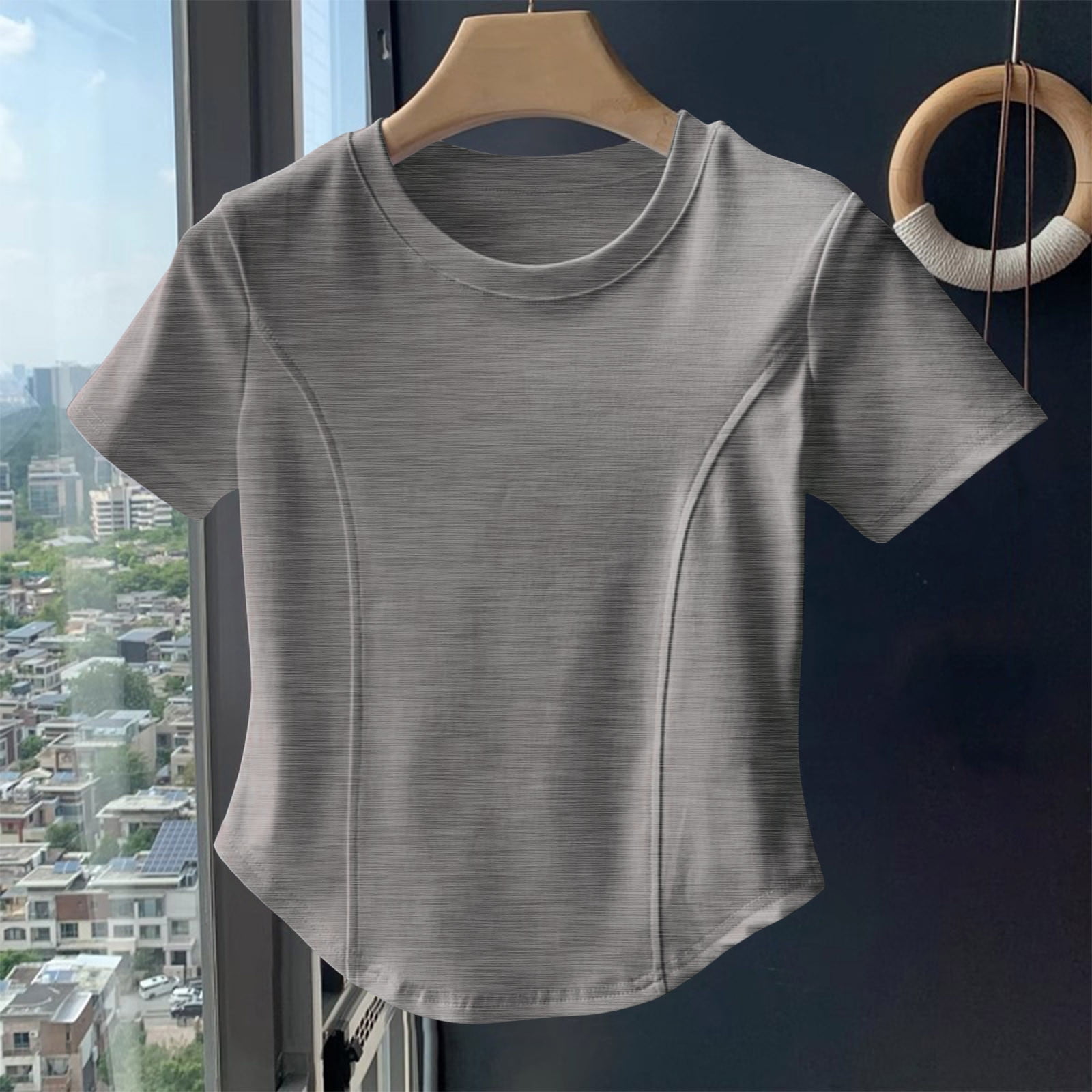 Stylish Olyvenn Womens Summer Crop Tops Y2k Baby Tees Trendy Cute Short ...