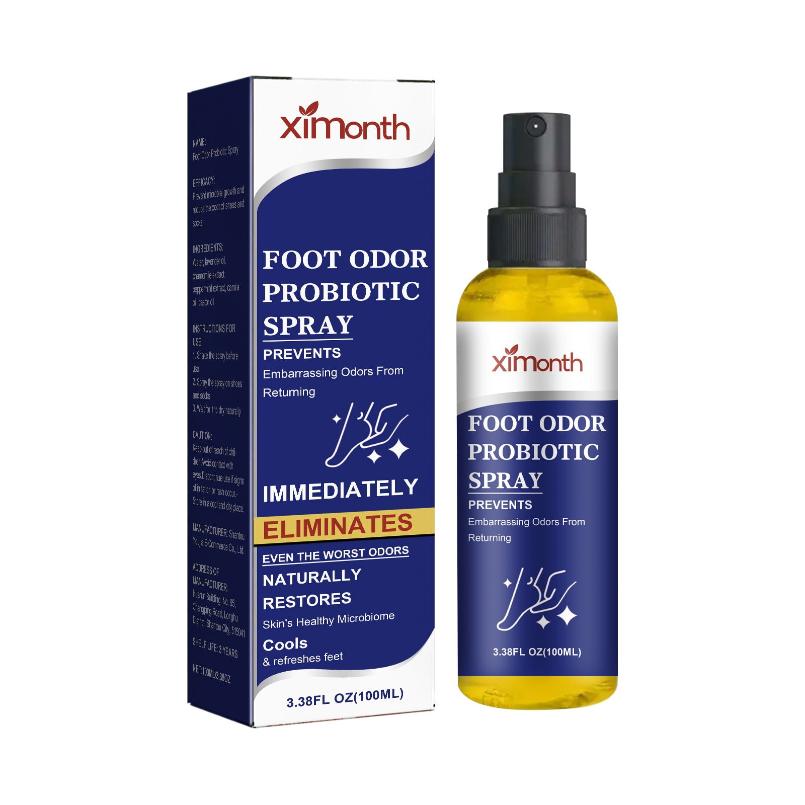 Deals PROBIOTIC SPRAY Odor And Sweat Feet Fast Acting Shoe And Sock ...