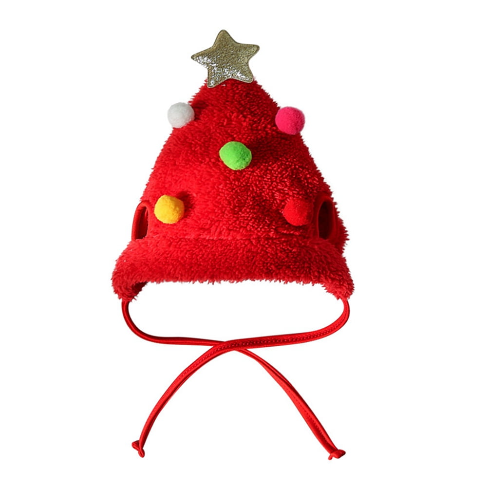 Pet Dog Santa Hat Costume 3D Christmas Hat Christmas Tree Hat Elk ...