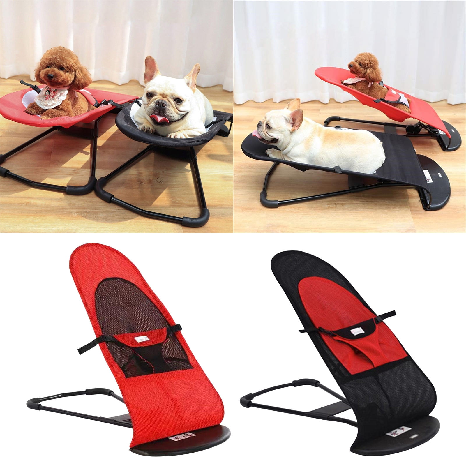 Deals Pet Rocking Chair Portable Foldable Off The Ground Bed Dog Litter ...