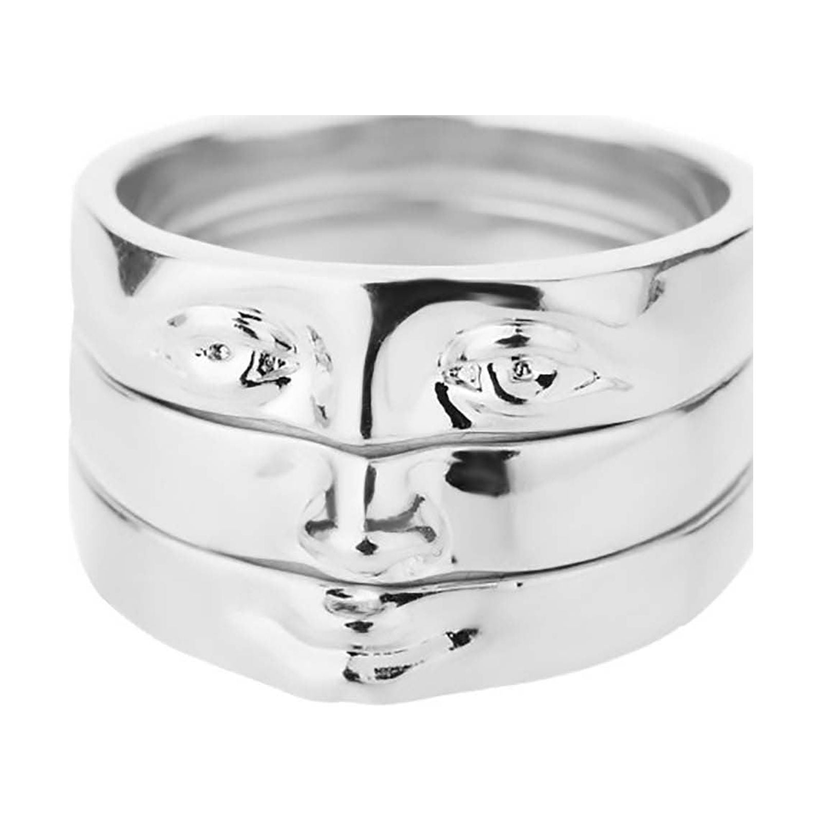 Deals Rings For Men And Women Hand Jewelry Opening Adjustable Ring Face ...