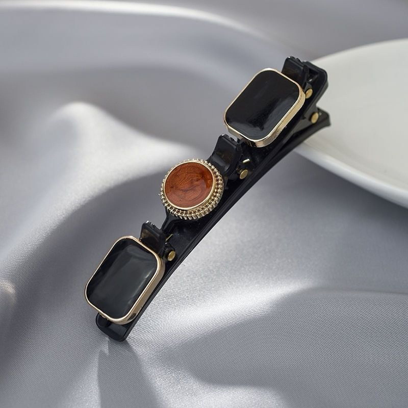 Deals！SDJMa Satin Fabric Hair Bands, Rhinestone Four-leaf Clover ...