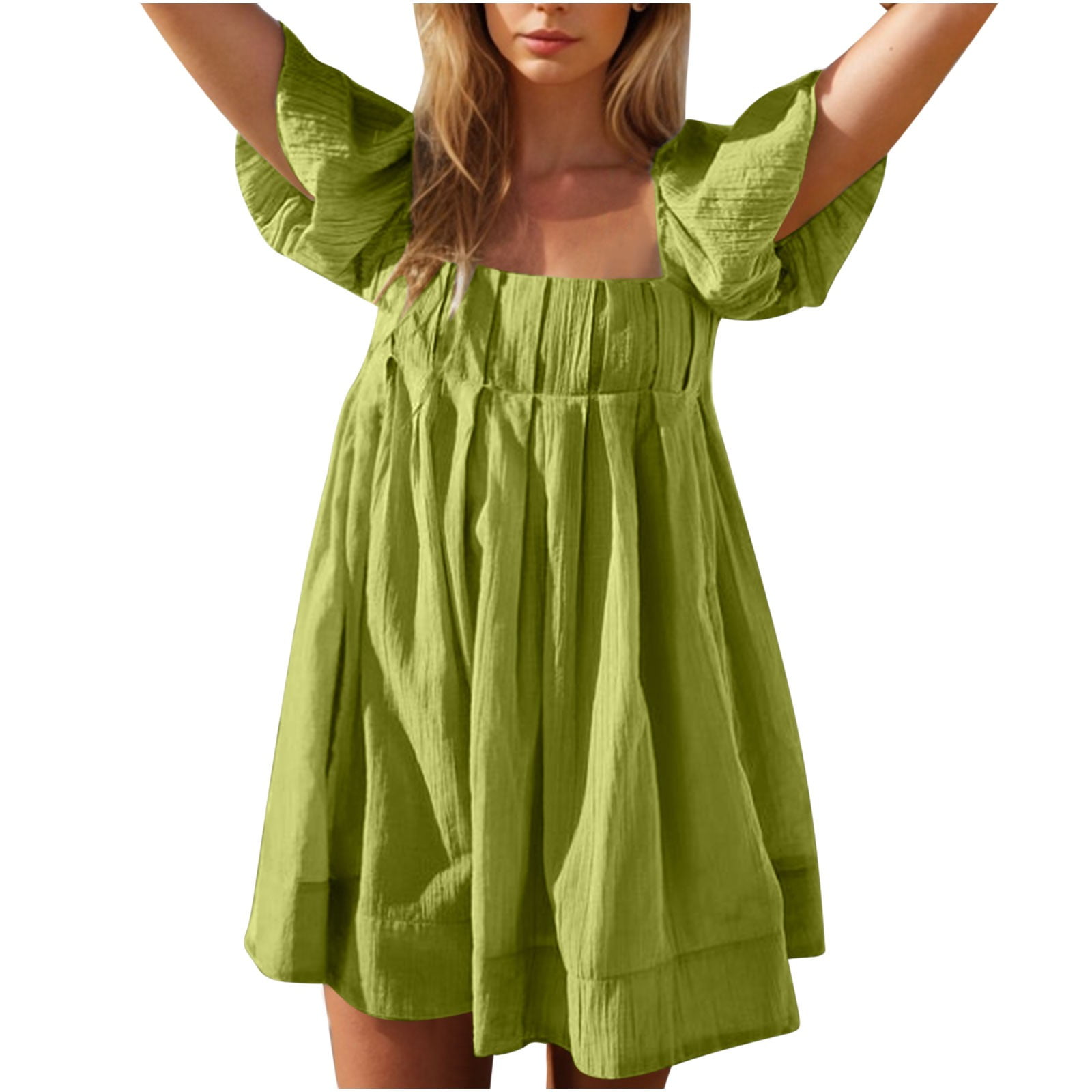 Fashion SMihono Women's Casual Summer Dress Babydoll Style with ...