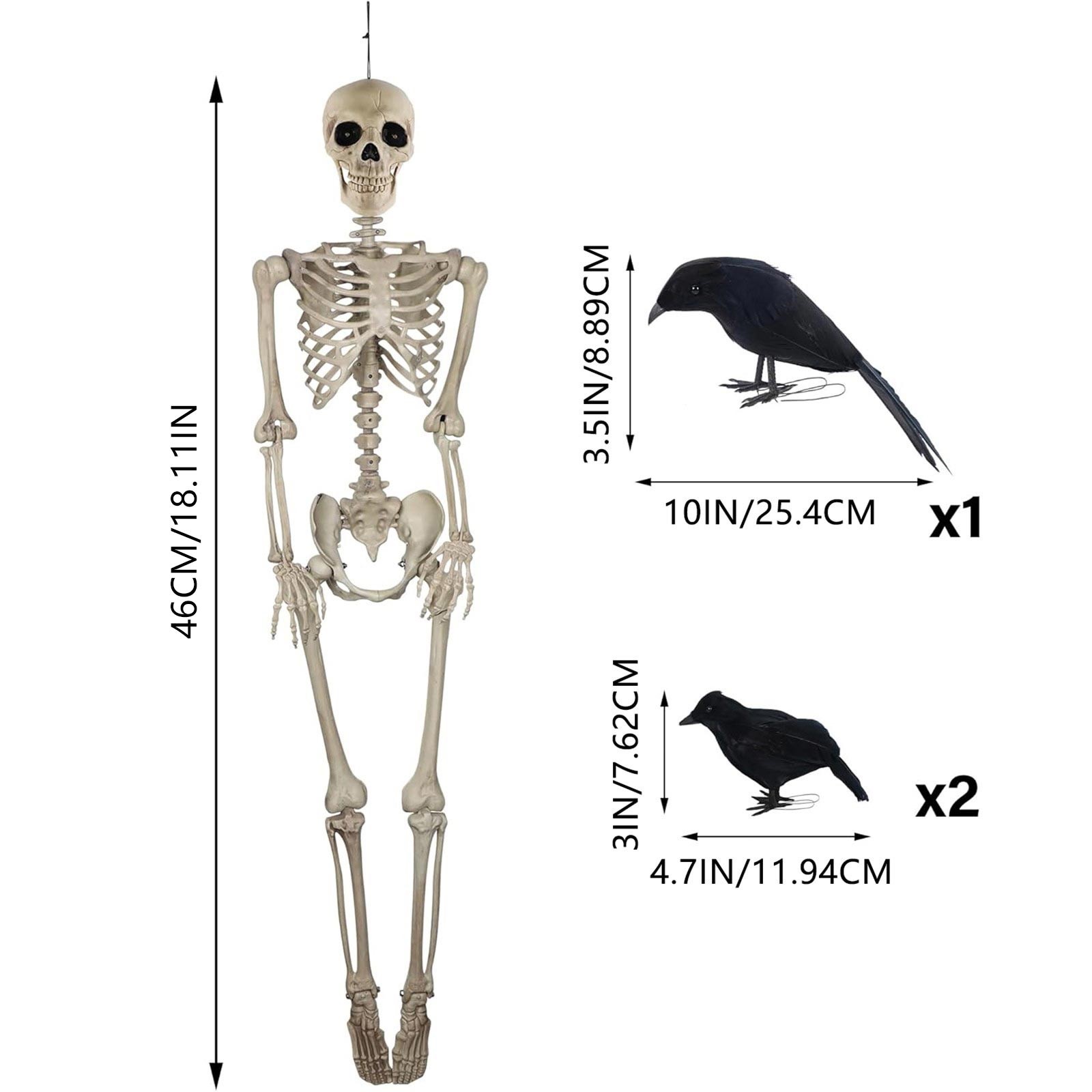 Deals of Skeleton! Small Skeleton Halloween Decoration Party Skeleton ...