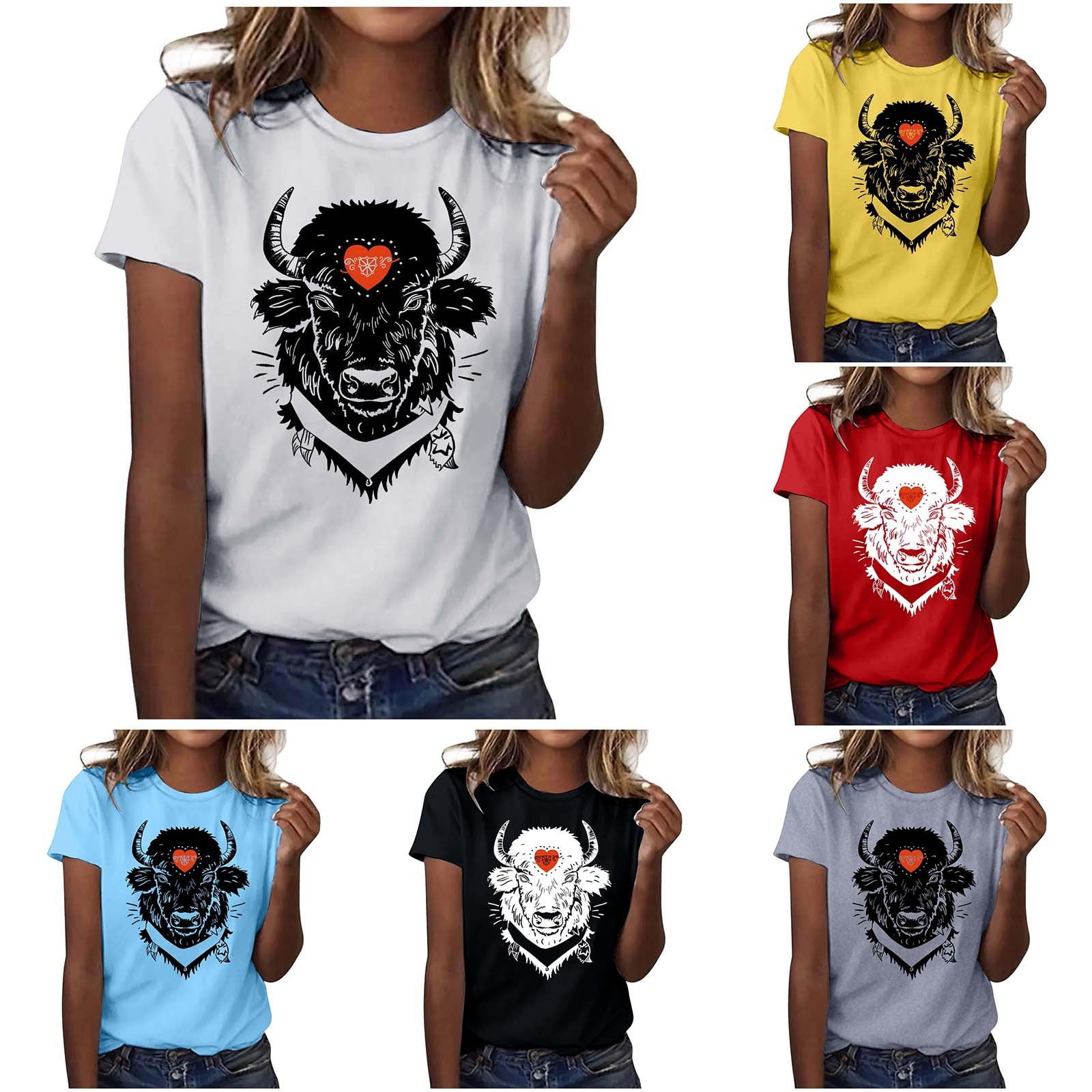 Deals Summer Prime Qiyuancai Plus Size Tshirts For Women Ladies Spanish ...