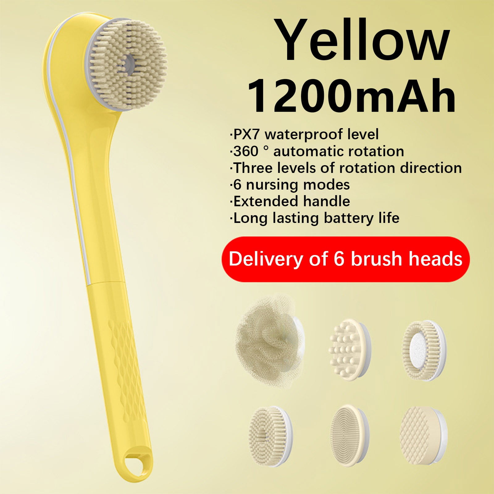 Deals Today,Electric Body Exfoliating Brush,Long Handle Shower Brush ...