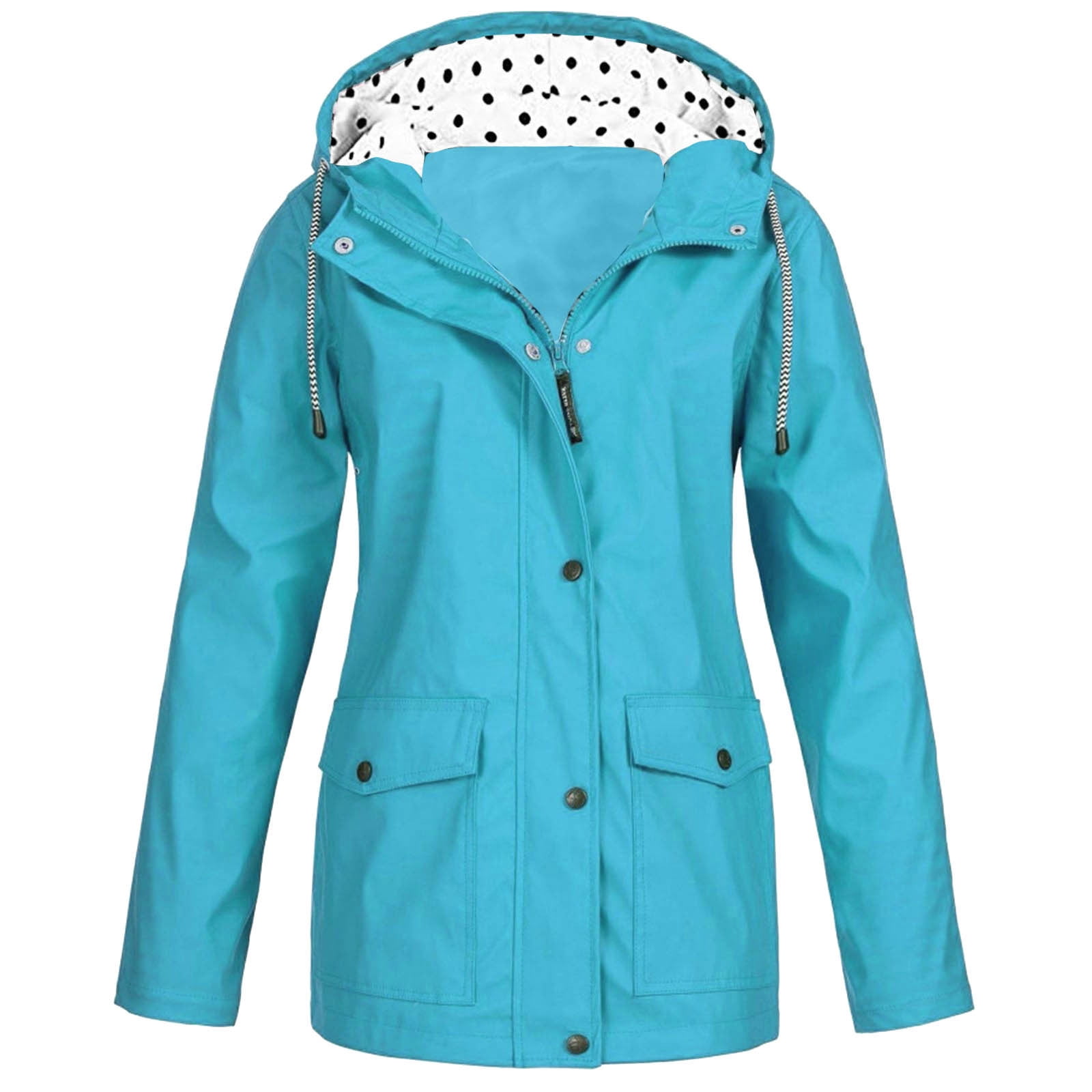Miqool Women's Packable Rain Jacket with Hood Lightweight Waterproof ...