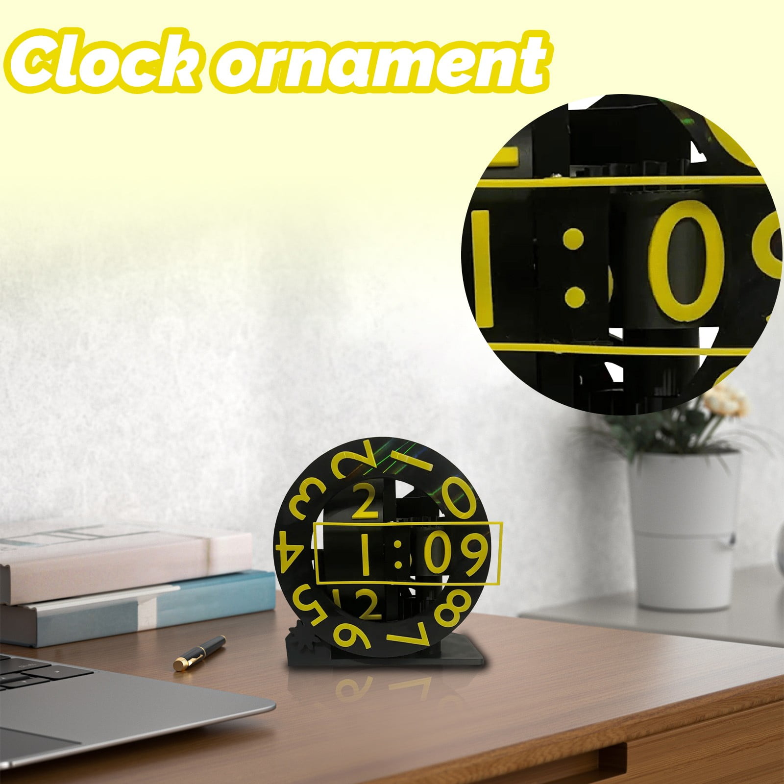 Deals! Triaxial Clock, Unique Modern 3D Printed Desktop Triaxial ...