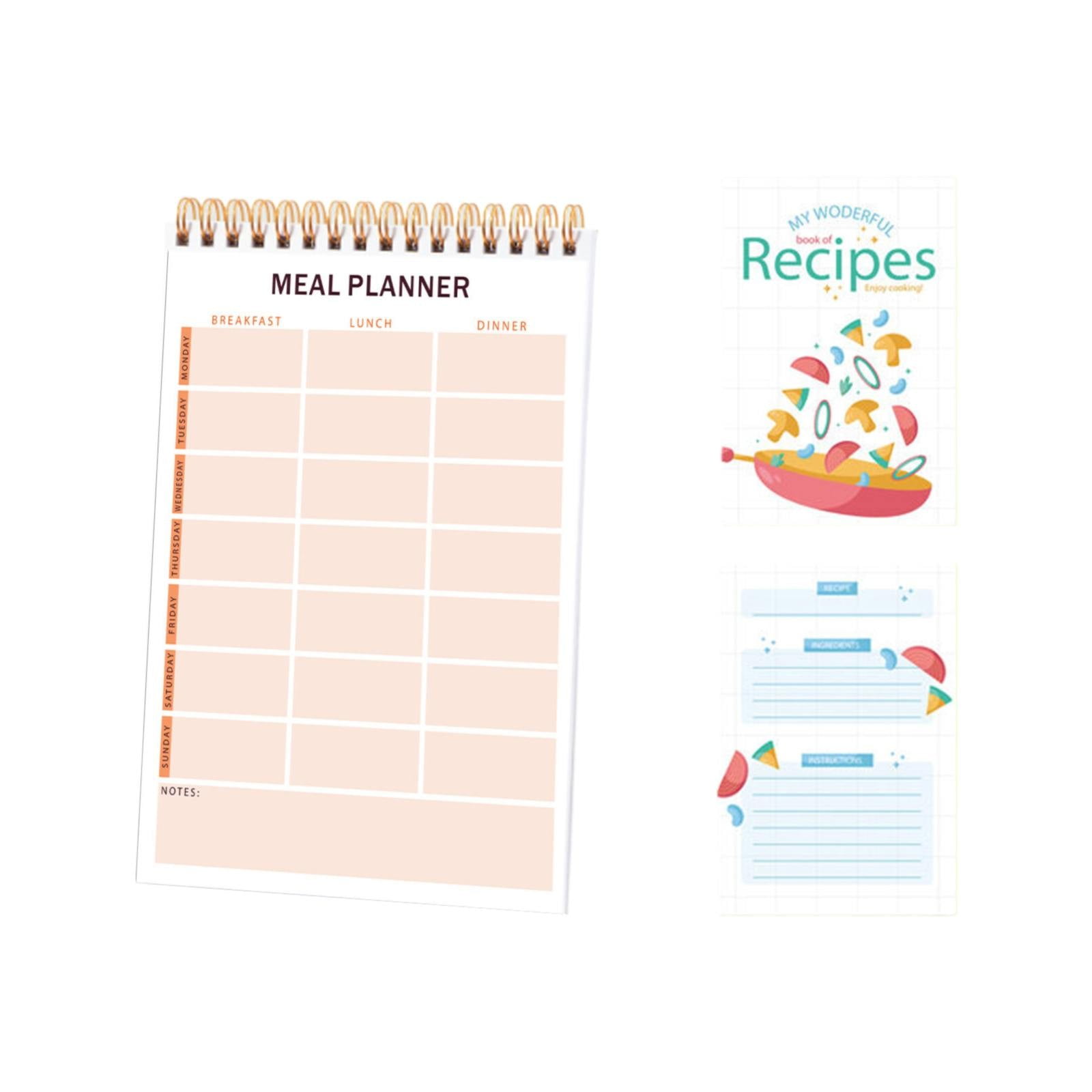 Deals Undated Tear Off Meal Planner Coil Book Meal Planner And Grocery ...
