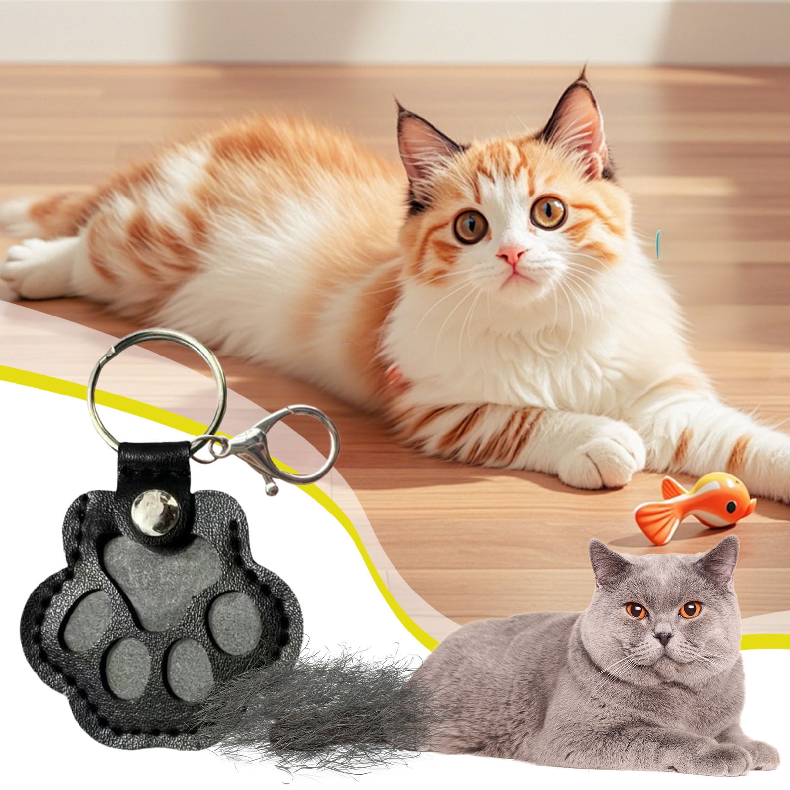Deals! Under$1 Danhjin Pet Memorial Keychain with Hair Storage Paw ...