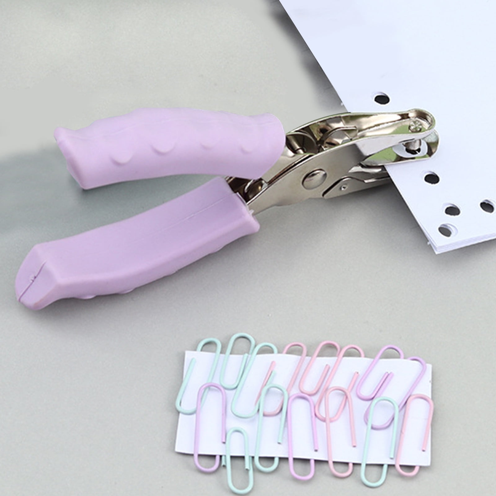 Deals! Under$1 Danhjin One Hole Paper Punch, One Hole Puncher with Soft ...