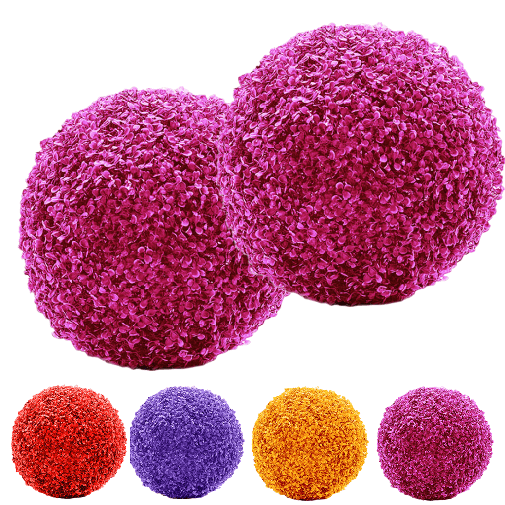 Deals of the Week ! 2 Pcs Artificial Plant Topiary Ball Faux Boxwood ...