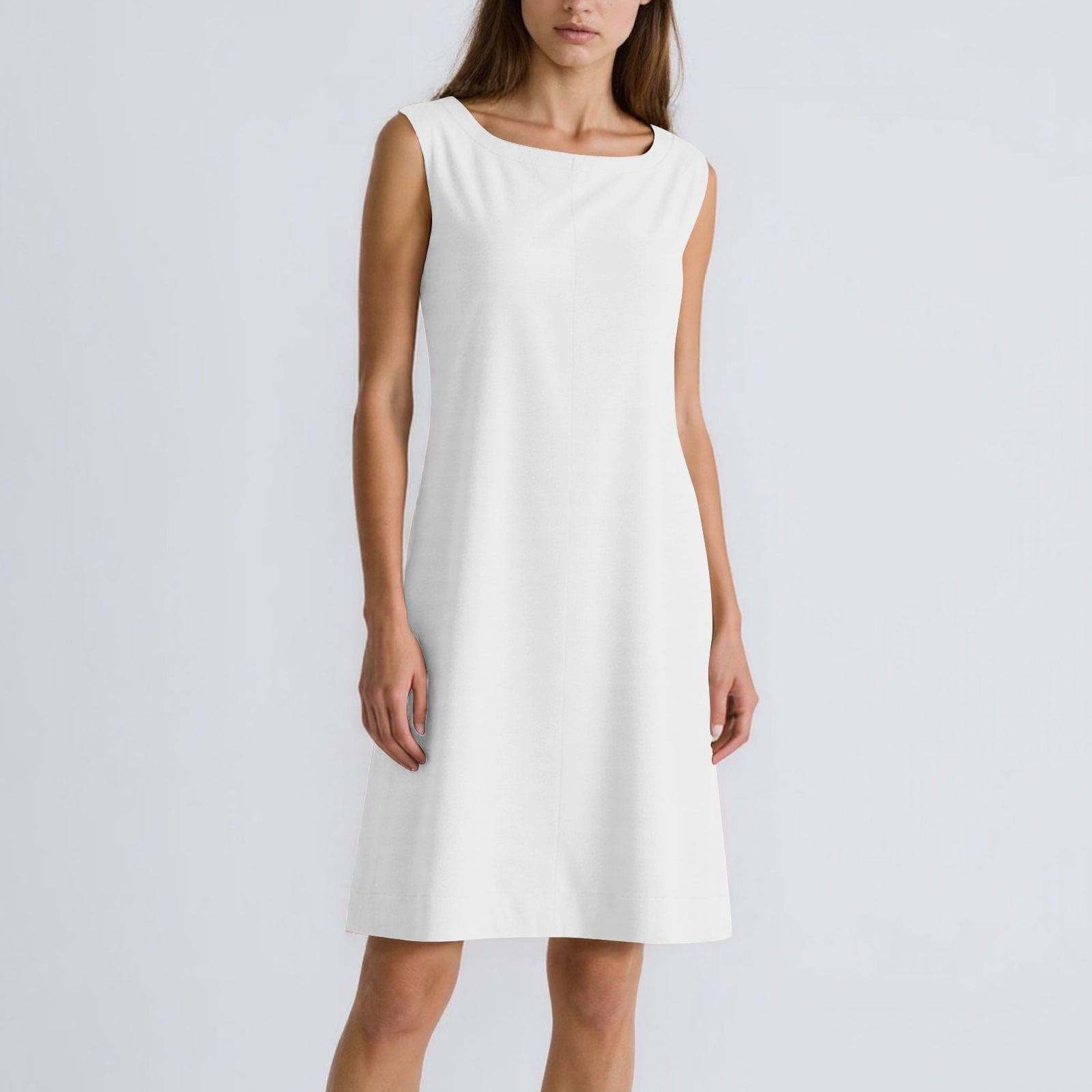 Cagogo Women's Summer Flowy Tunic Midi Tank Sun Dress Wedding Guest ...