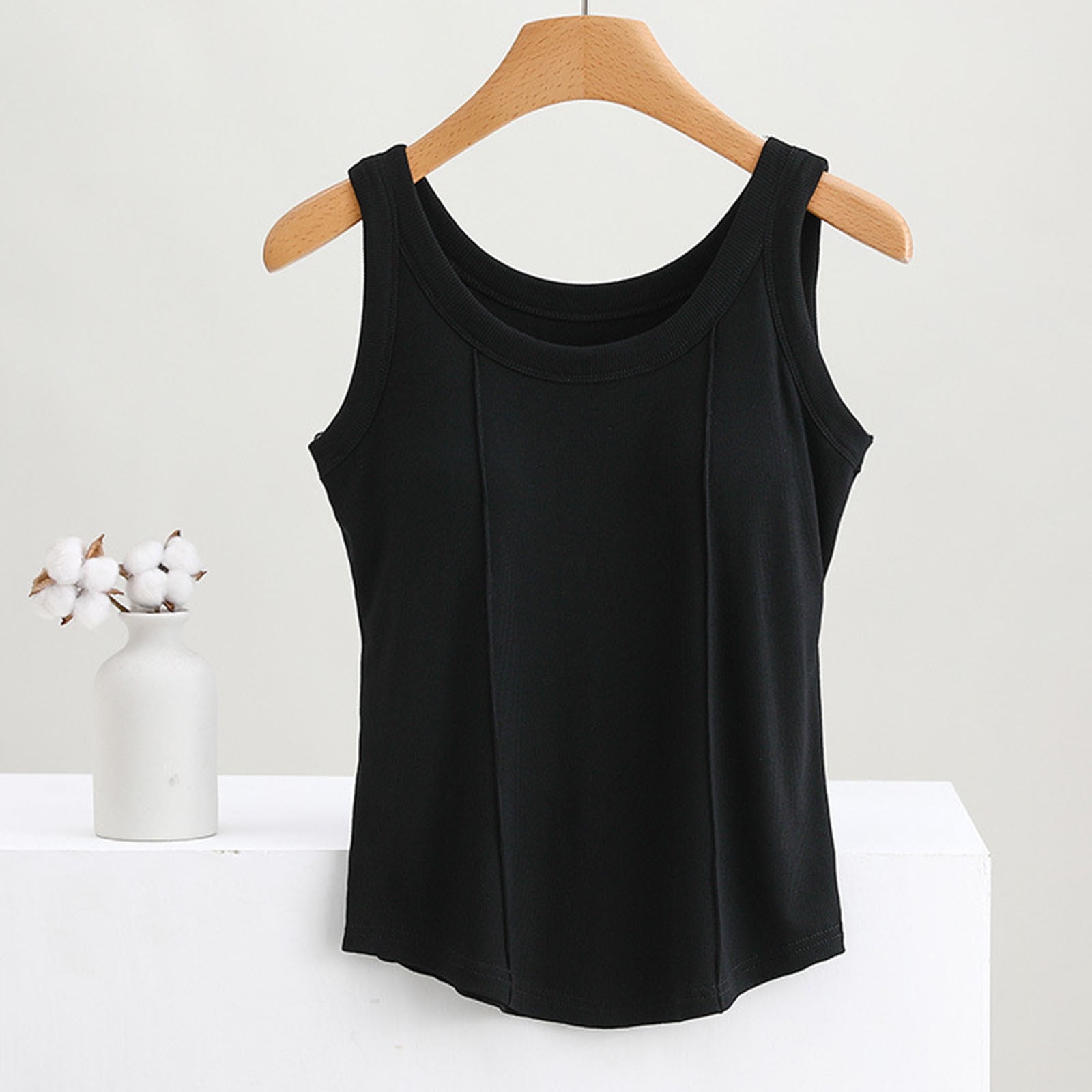 Deals of the Week Wuchoa Summer Basic Yoga Athletic Shelf Bra Workout Running Tank Tops for ...