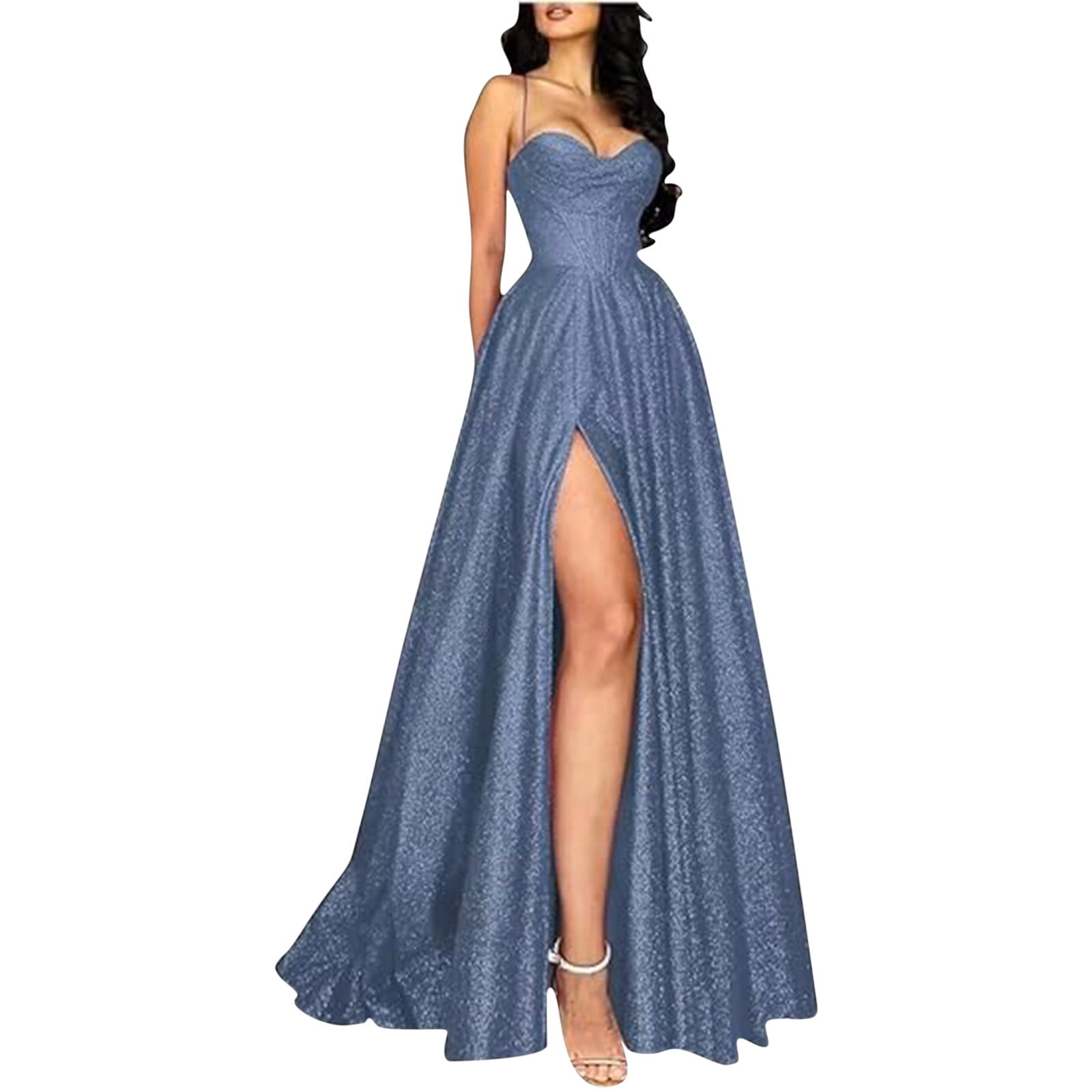 Deals of the Week Wuchoa Women's Summer Side Split Flowy Pleated Maxi ...