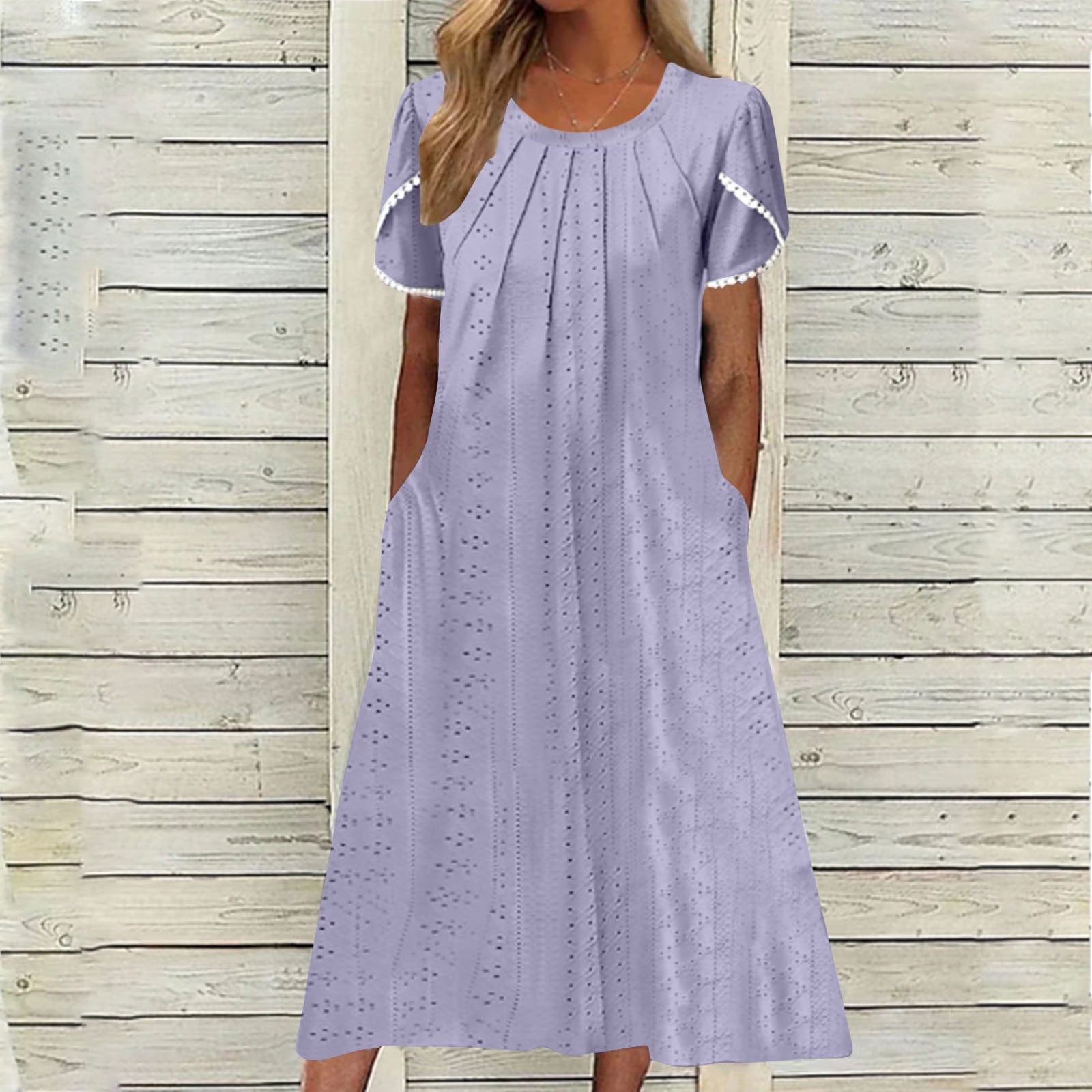 Xqxayjr Women's Summer Spring Flowy Swing Long Sun Dresses Casual 2025 ...