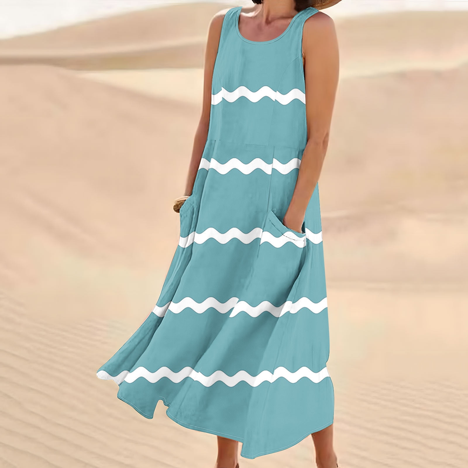 of the Week Yrmaups Ladies Summer Plus Size Ruched Long Elegant ...