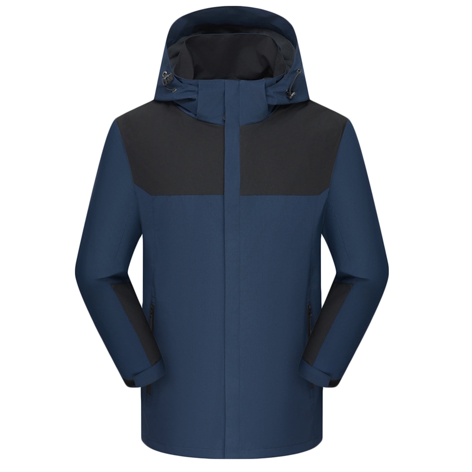 Deals YLSDY Men's Lightweight Waterproof Raincoat Fleece Lined Hoodies ...